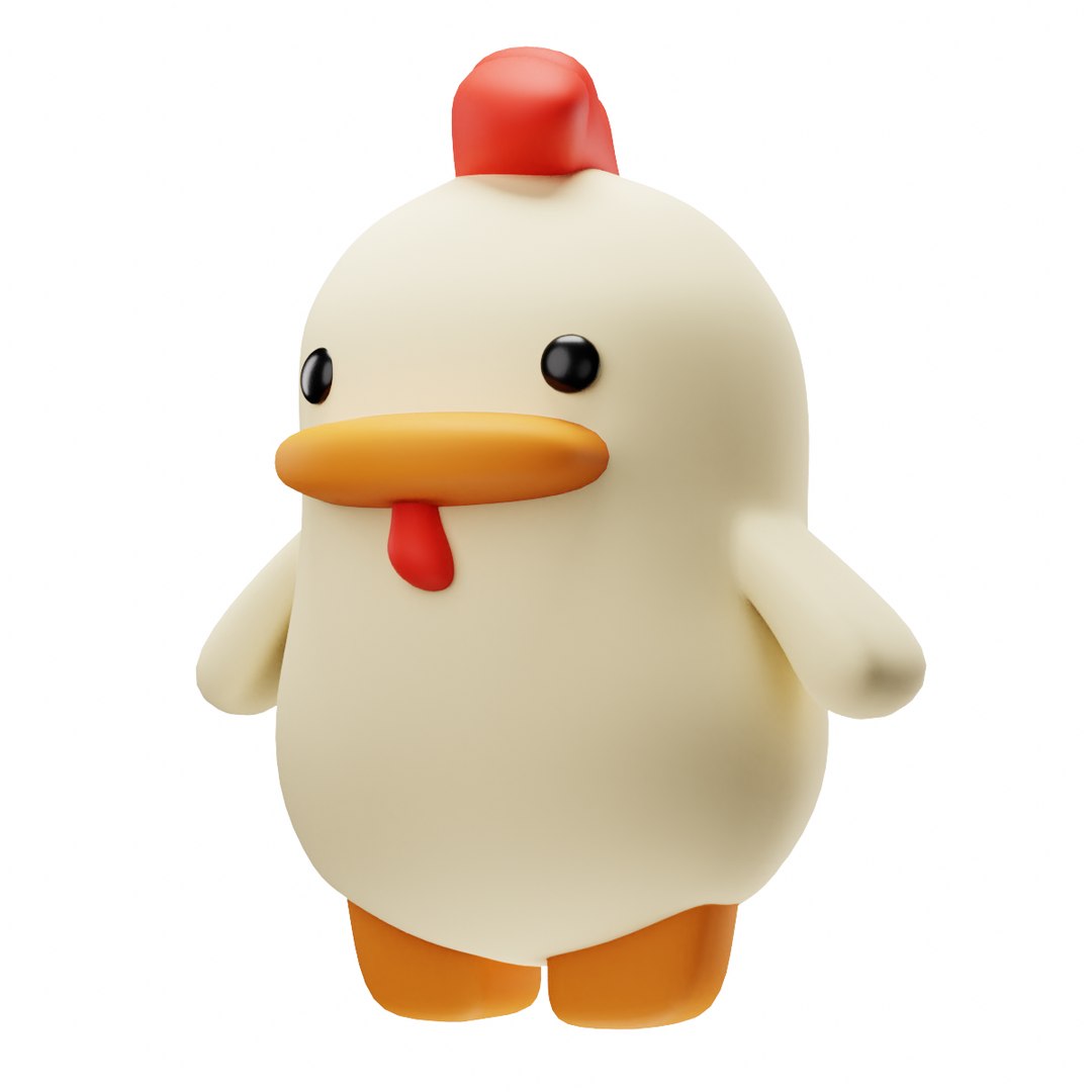 Cartoon Chicken 3D Model - TurboSquid 2254299