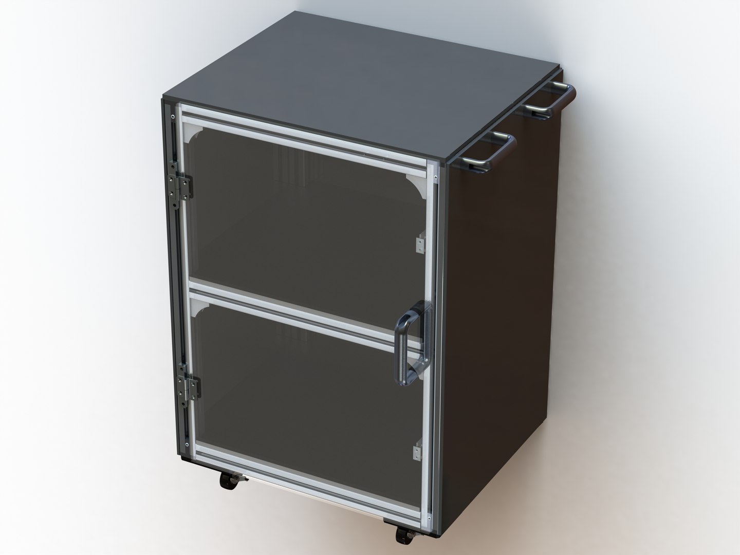 Industrial Aluminum Trolley - Enclosed 3D Model - TurboSquid 2176438