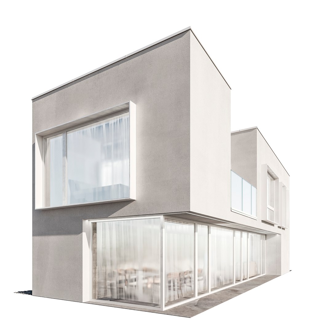 3D Modern House 08 At Night Model - TurboSquid 1903924