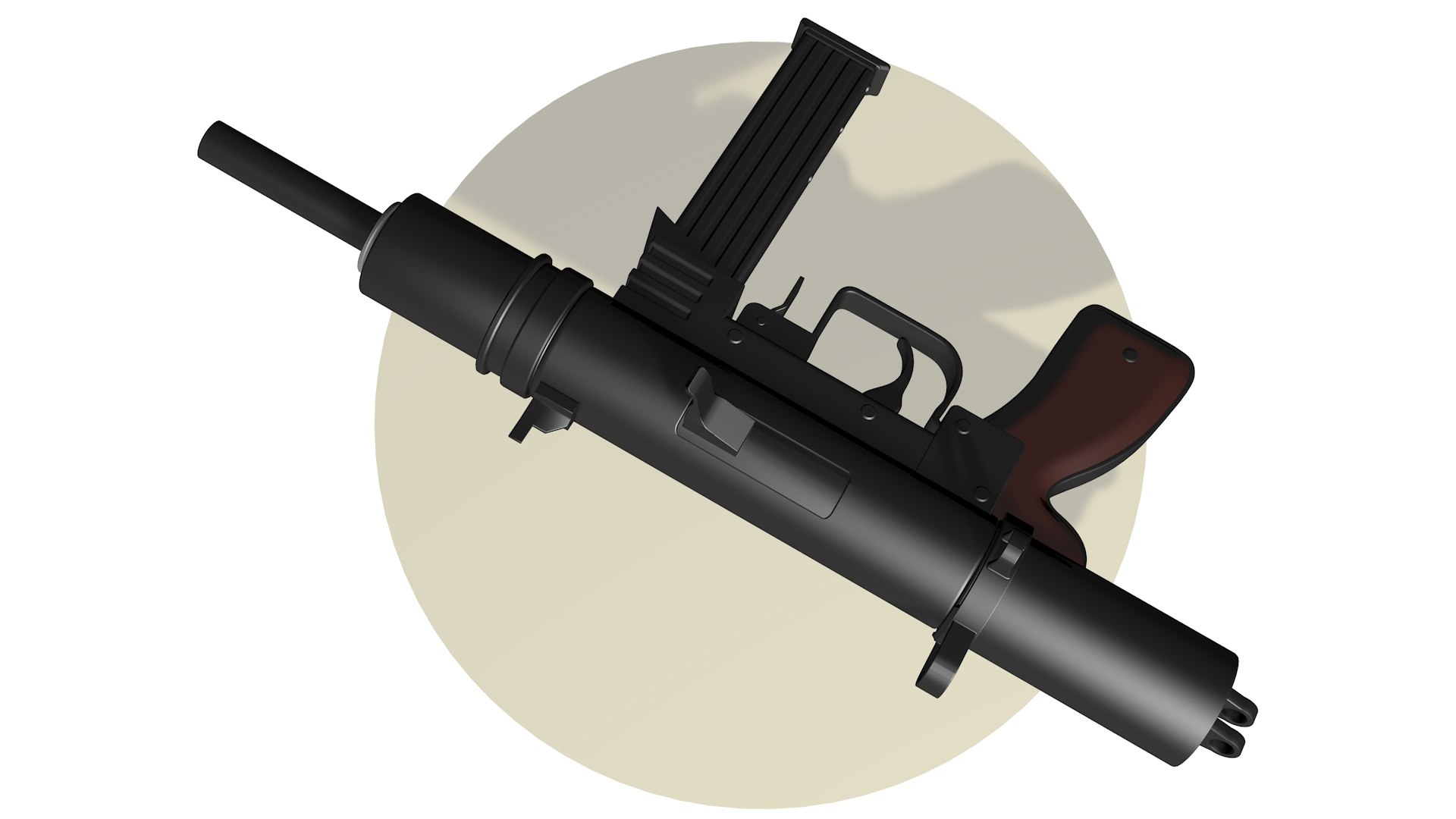 3D submachine machine gun - TurboSquid 1691851