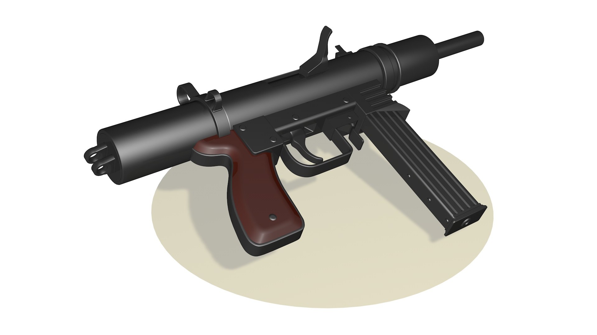 3D submachine machine gun - TurboSquid 1691851