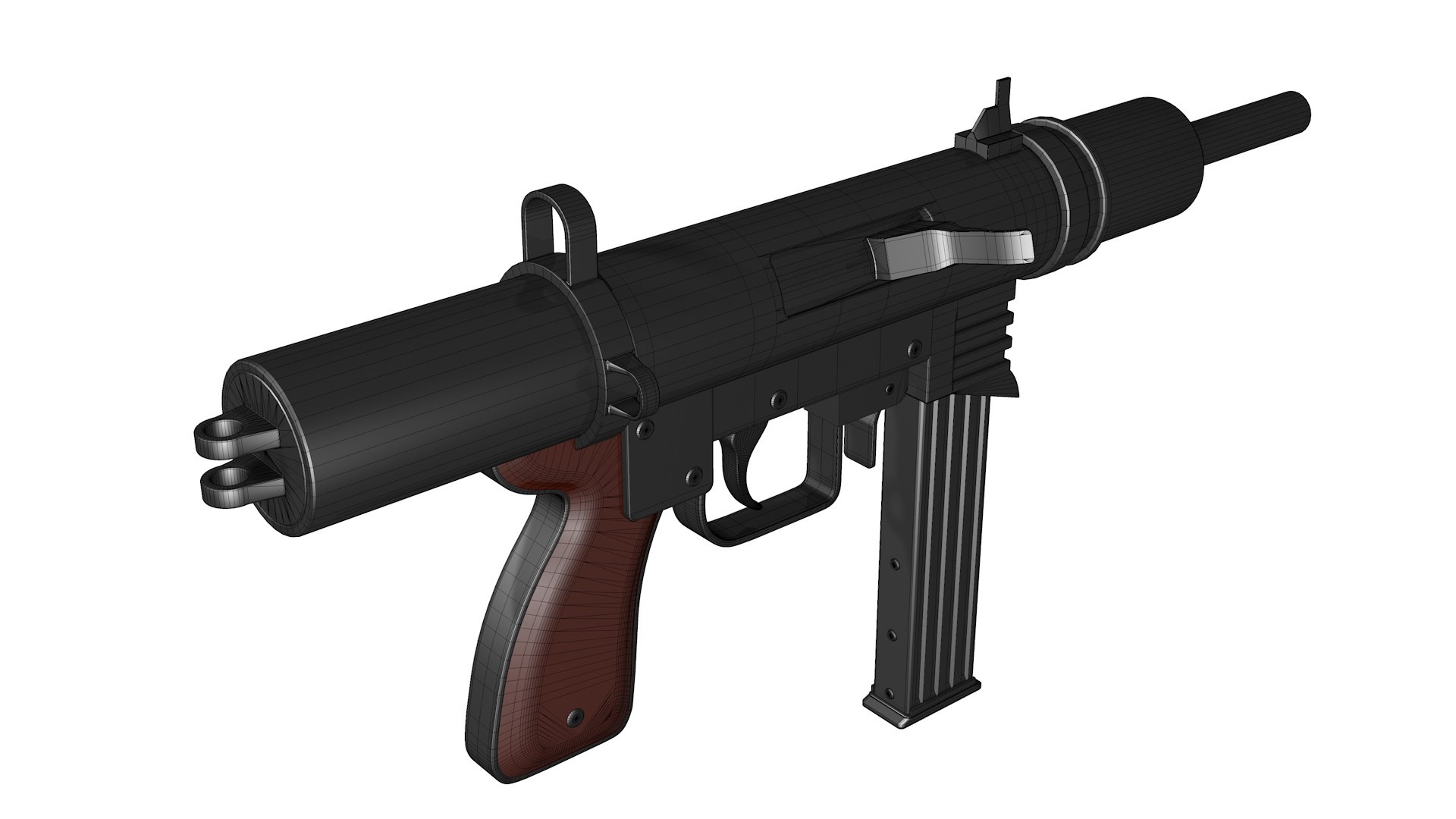 3D submachine machine gun - TurboSquid 1691851