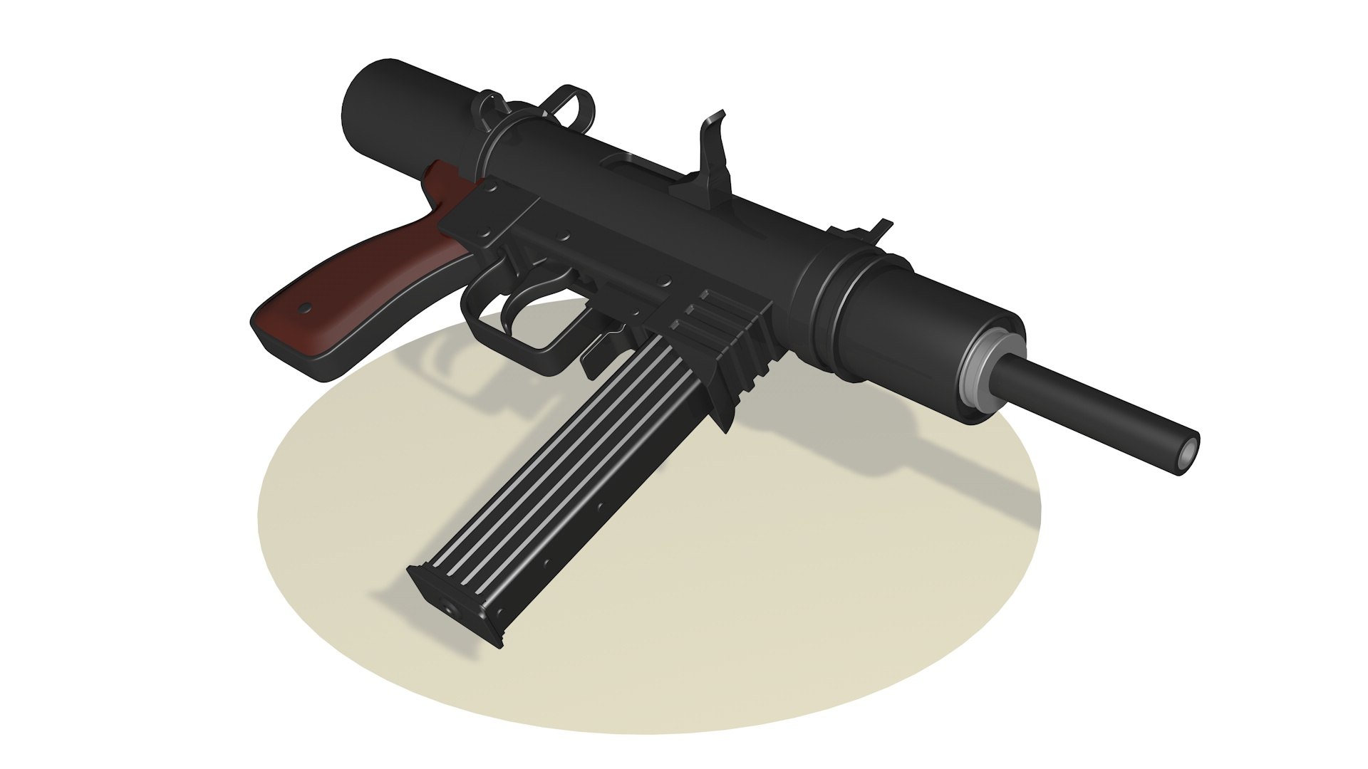 3D submachine machine gun - TurboSquid 1691851