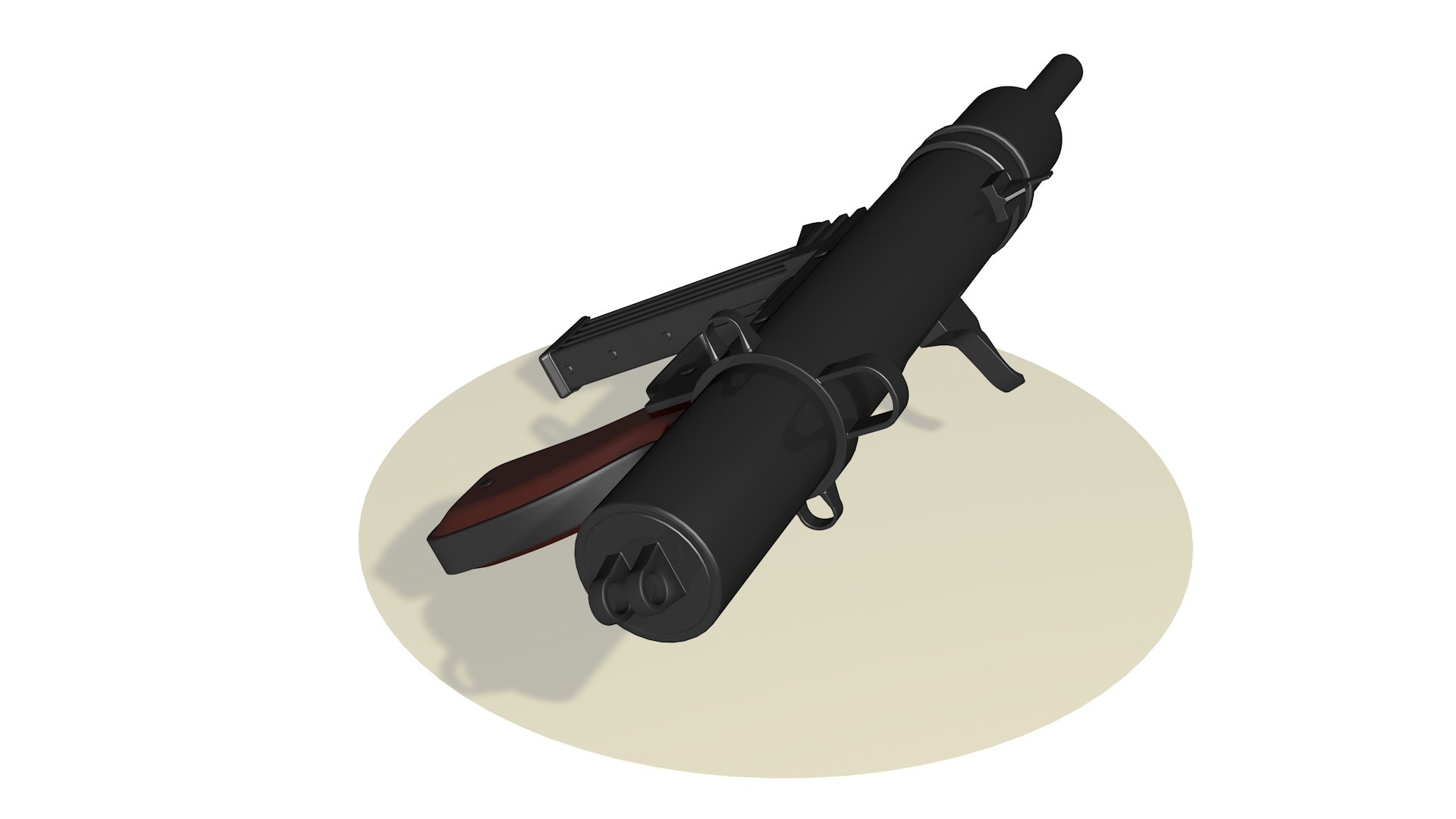 3D submachine machine gun - TurboSquid 1691851