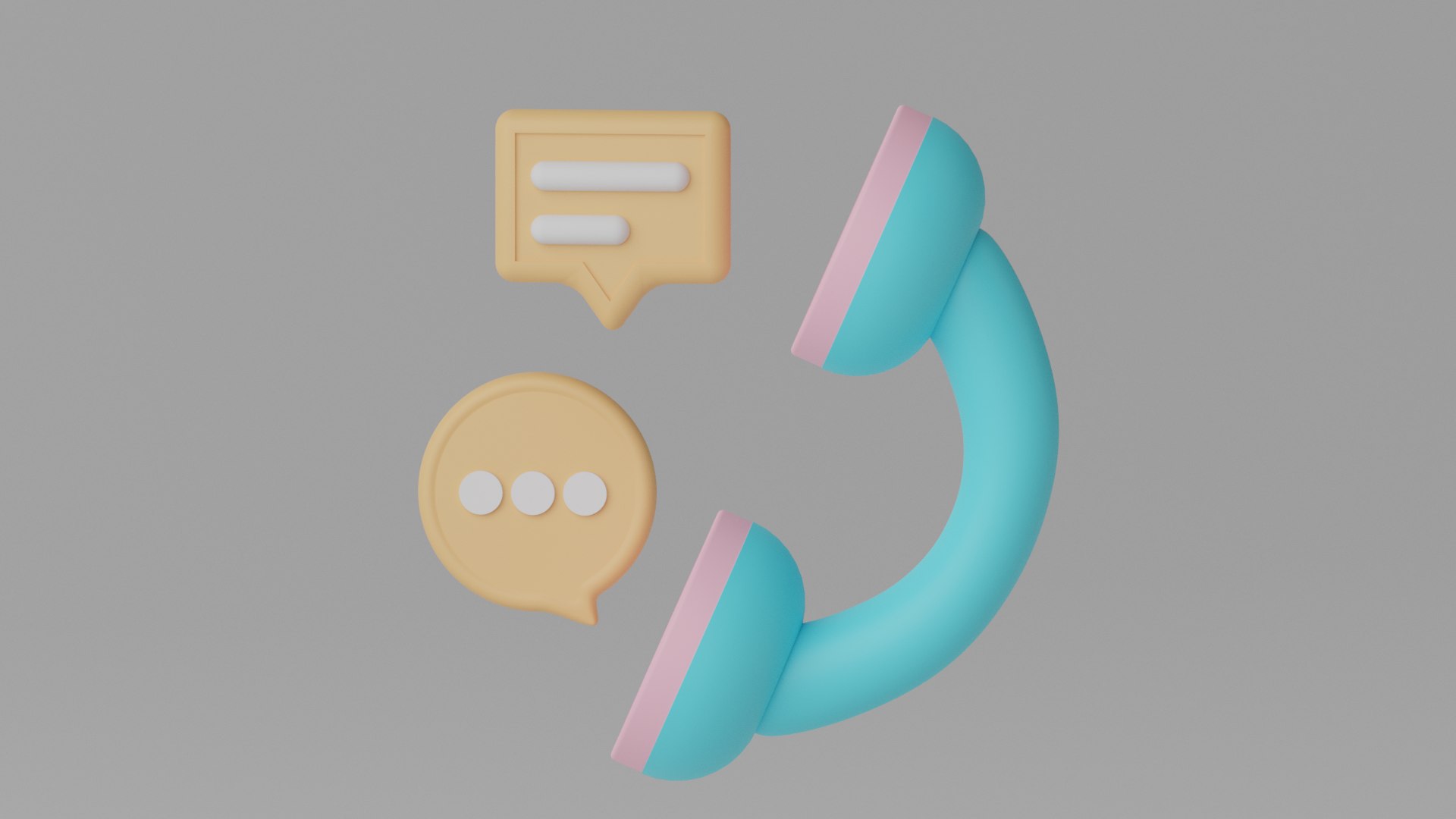3D Cartoon Telephone Voice Message Icon - TurboSquid 2175928