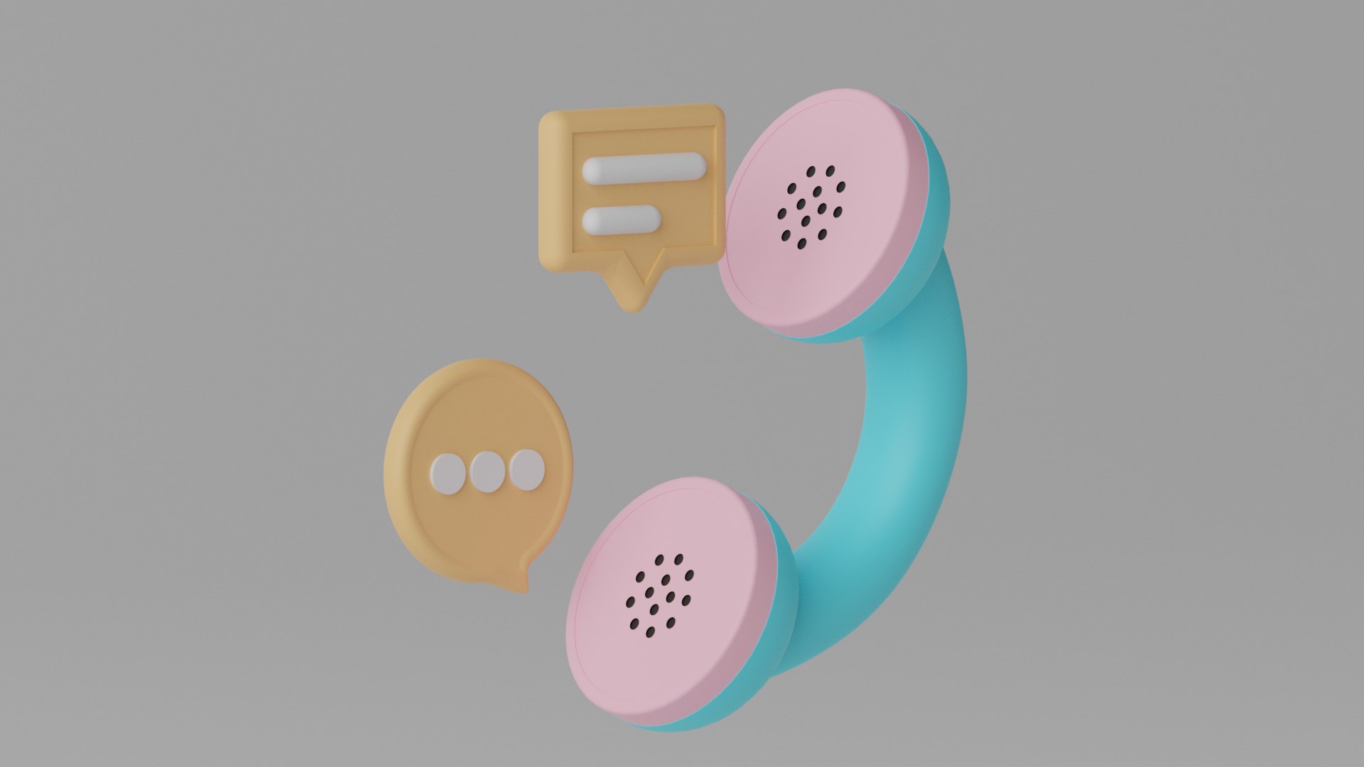 3D Cartoon Telephone Voice Message Icon - TurboSquid 2175928