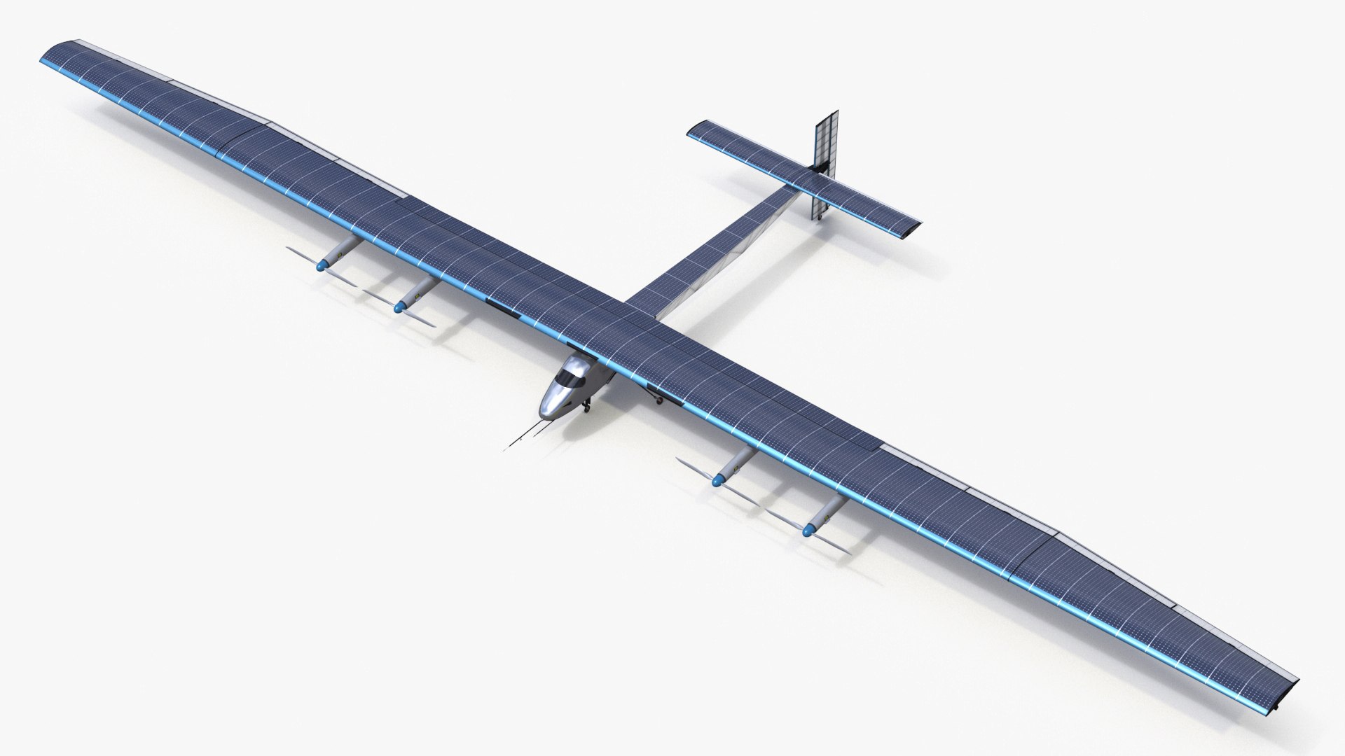 Solar Cargo Airplane Blue 3D - TurboSquid 2269691