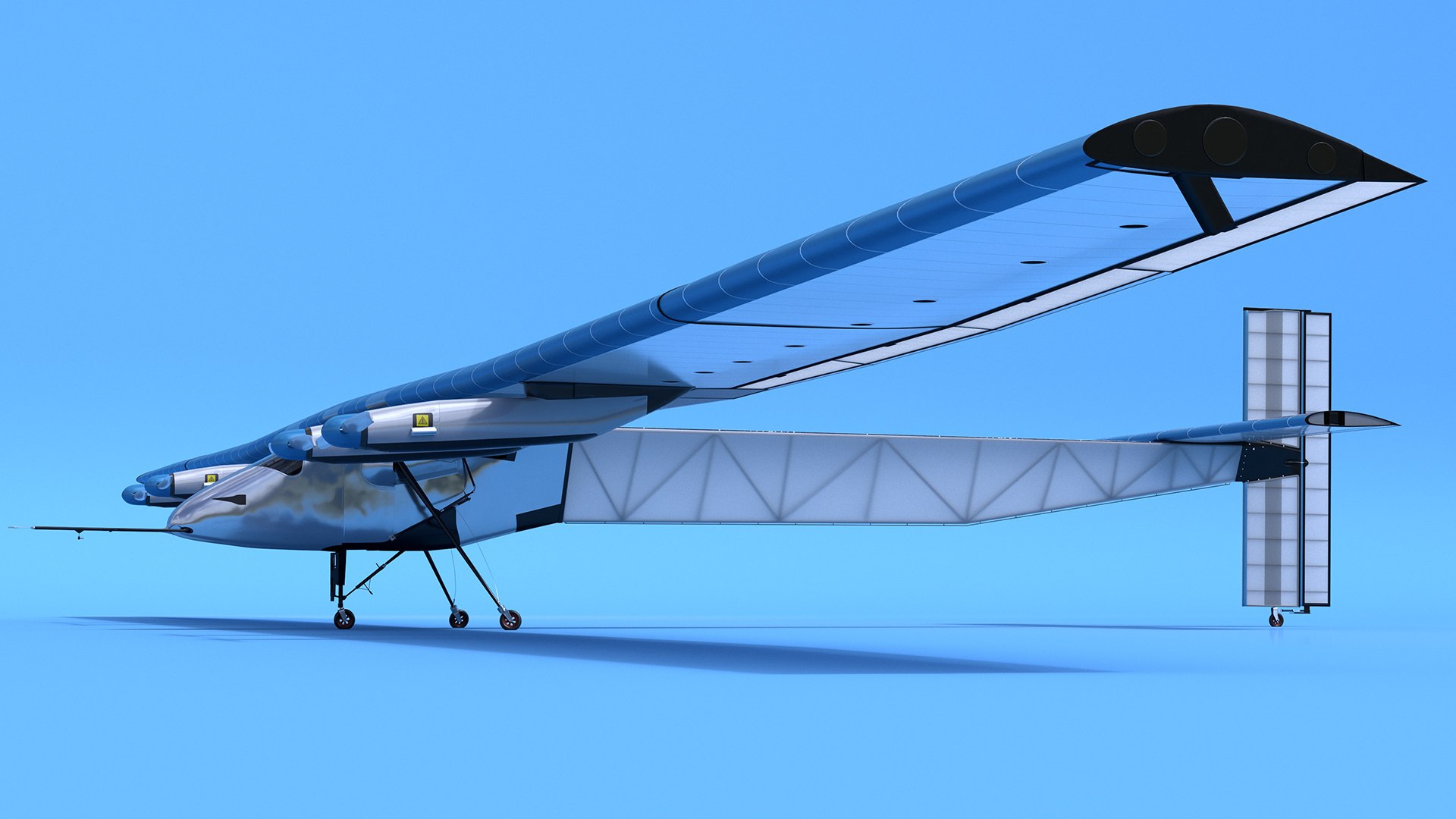 Solar Cargo Airplane Blue 3D - TurboSquid 2269691