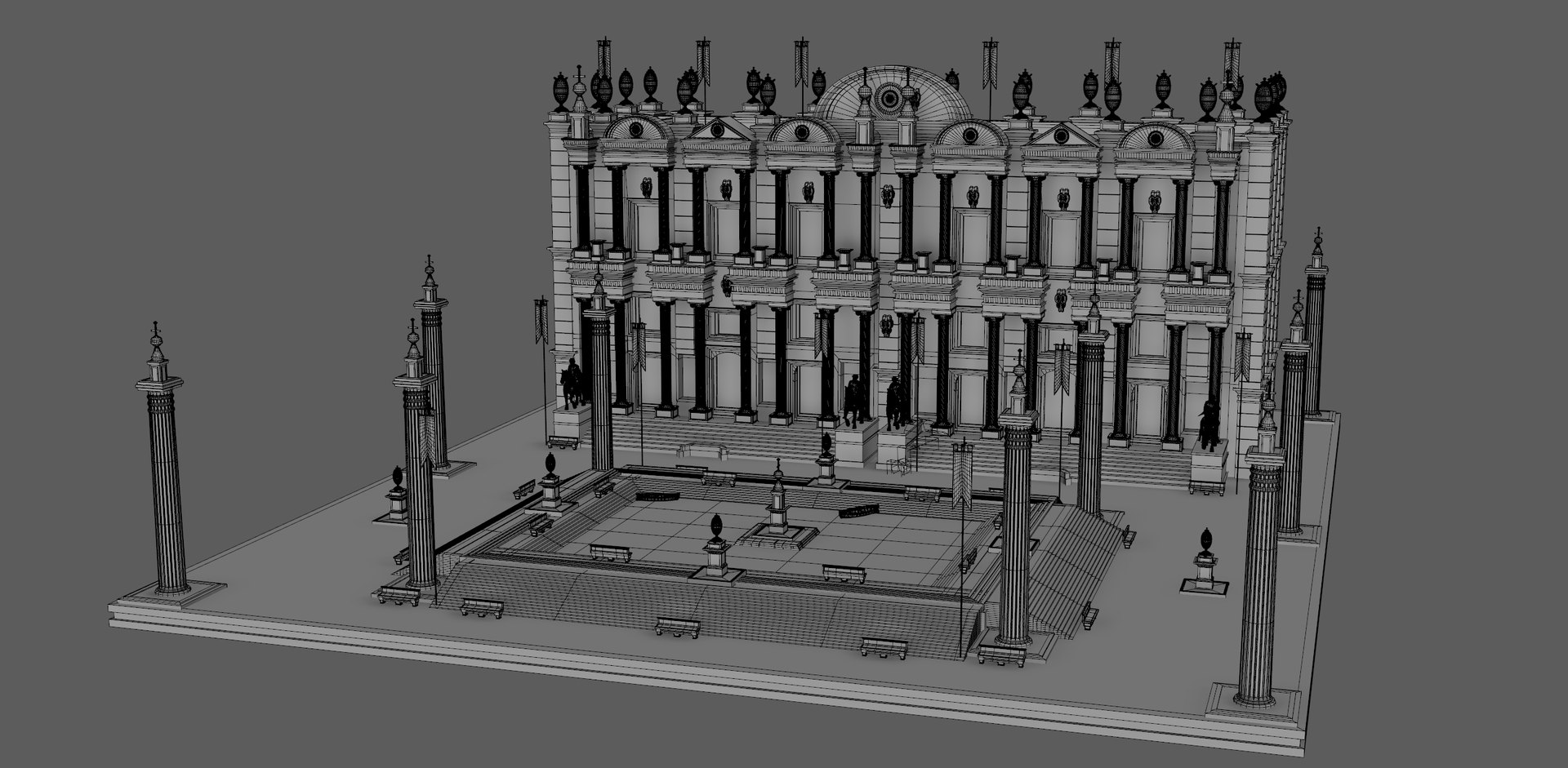 Fantasy Ephesus Library 3D - TurboSquid 2255282