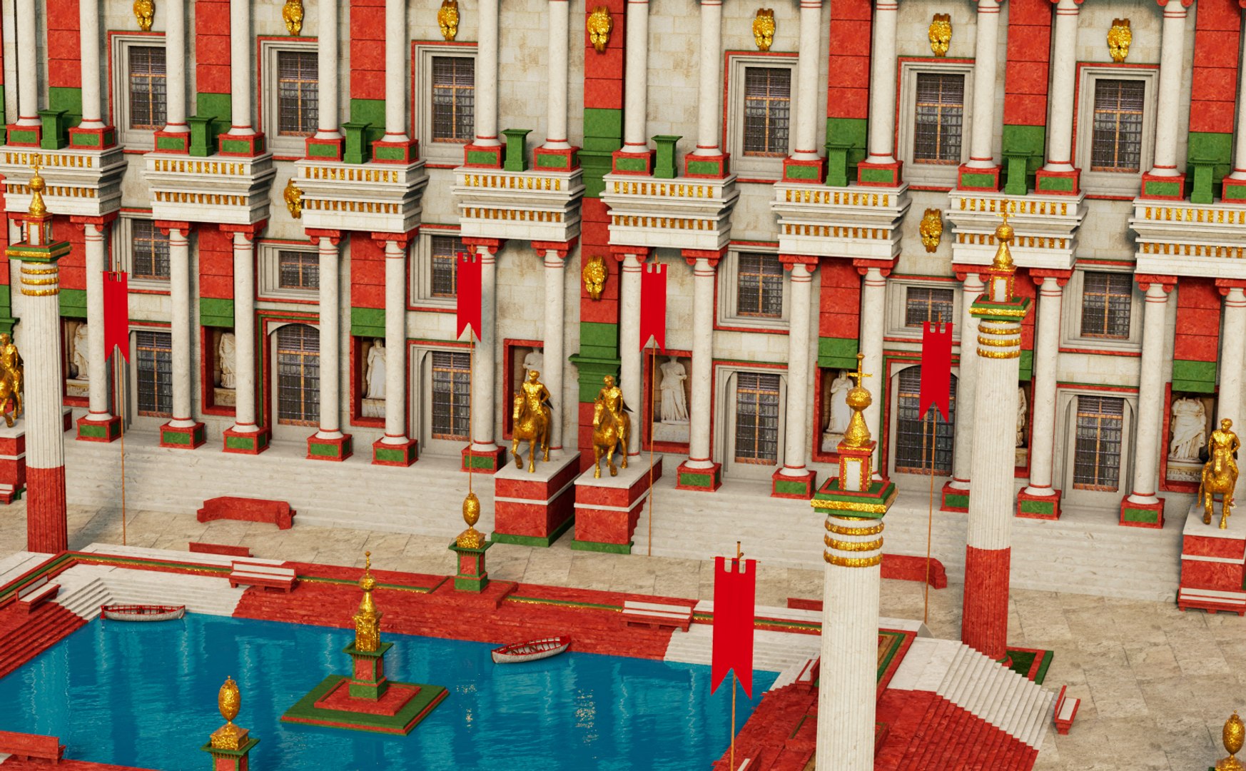 Fantasy Ephesus Library 3D - TurboSquid 2255282
