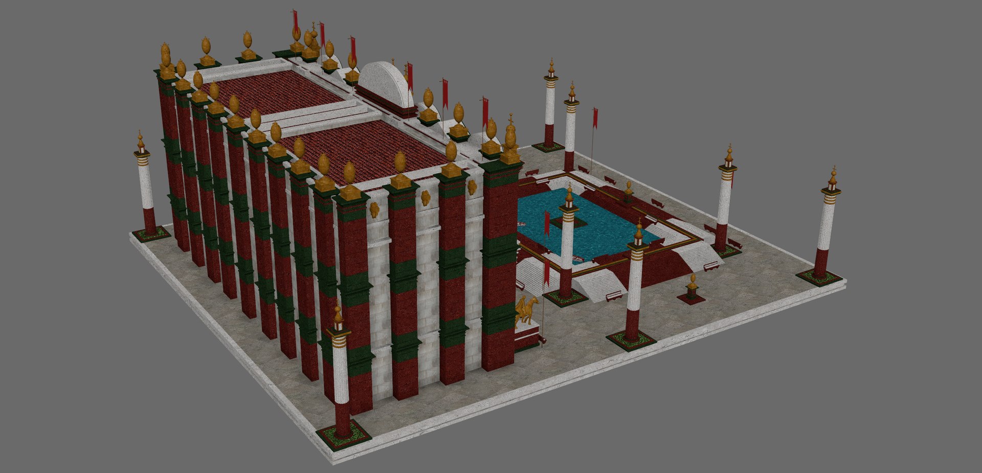 Fantasy Ephesus Library 3D - TurboSquid 2255282