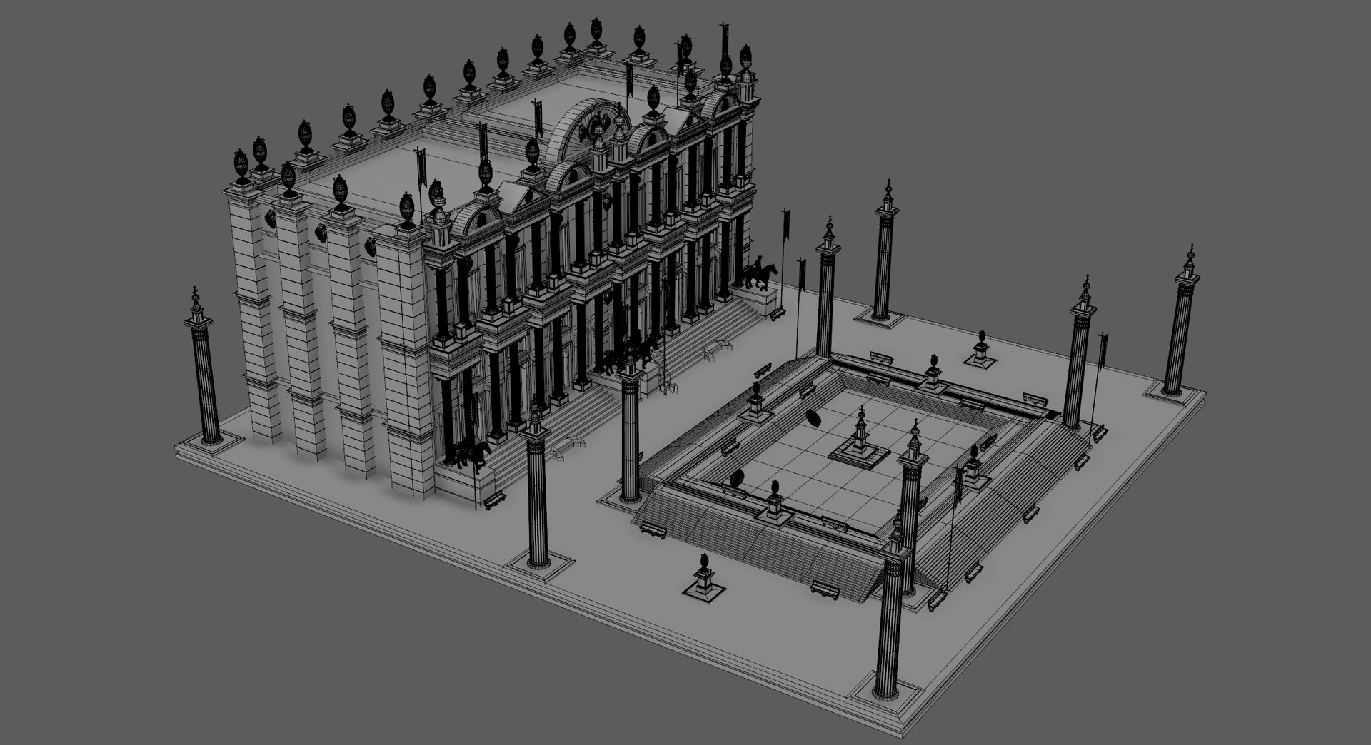 Fantasy Ephesus Library 3D - TurboSquid 2255282