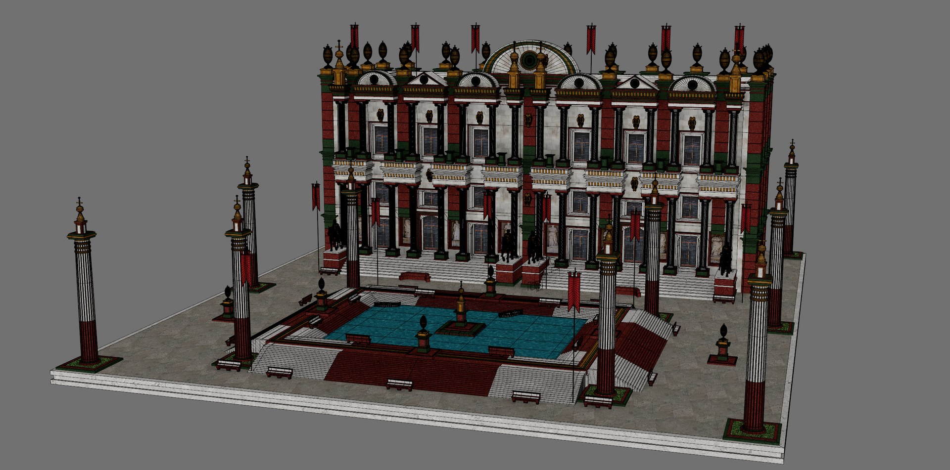 Fantasy Ephesus Library 3D - TurboSquid 2255282