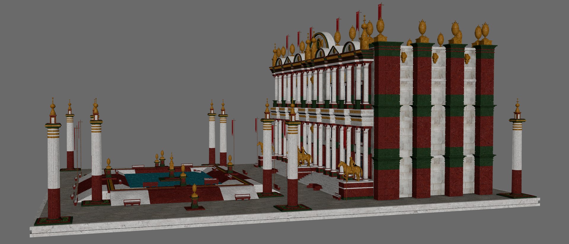 Fantasy Ephesus Library 3D - TurboSquid 2255282