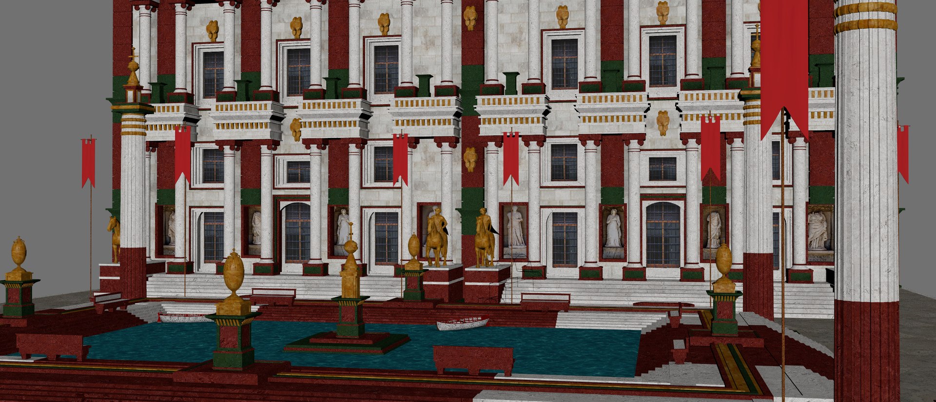 Fantasy Ephesus Library 3D - TurboSquid 2255282