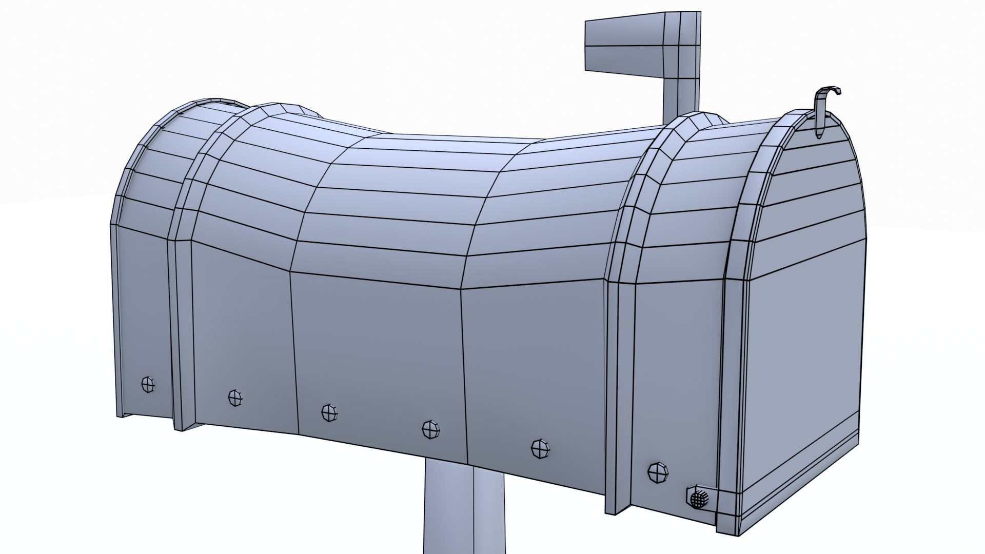 3D Model Red Mailbox - TurboSquid 1511133