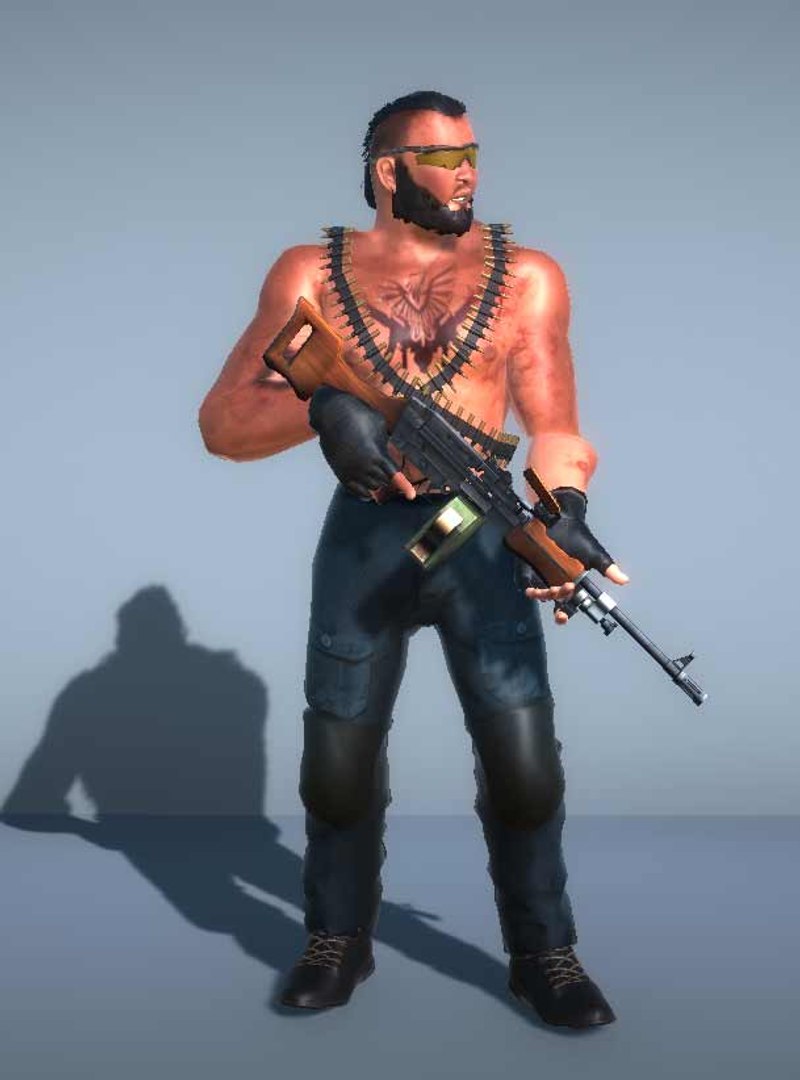 Swat Gunner Machine Gun 3D Model - TurboSquid 1515212