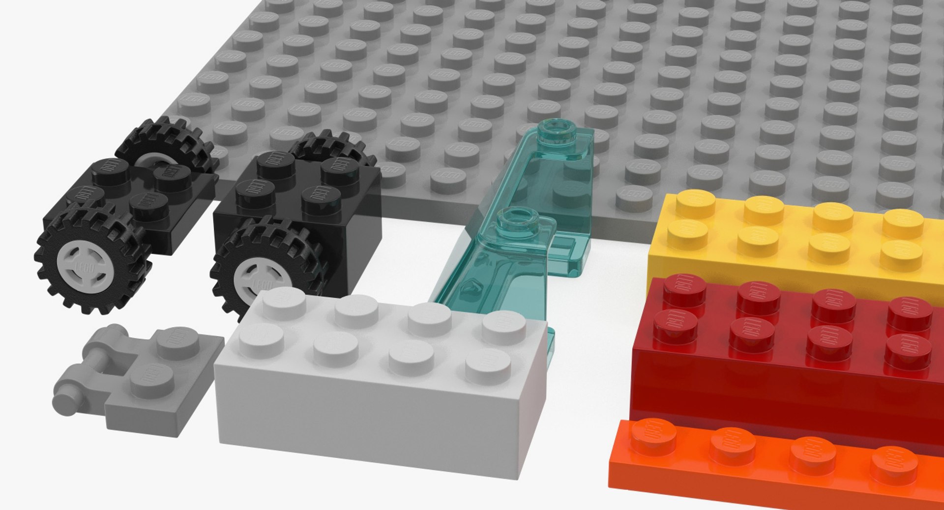 3D Model Lego Bricks Pieces - TurboSquid 1312029