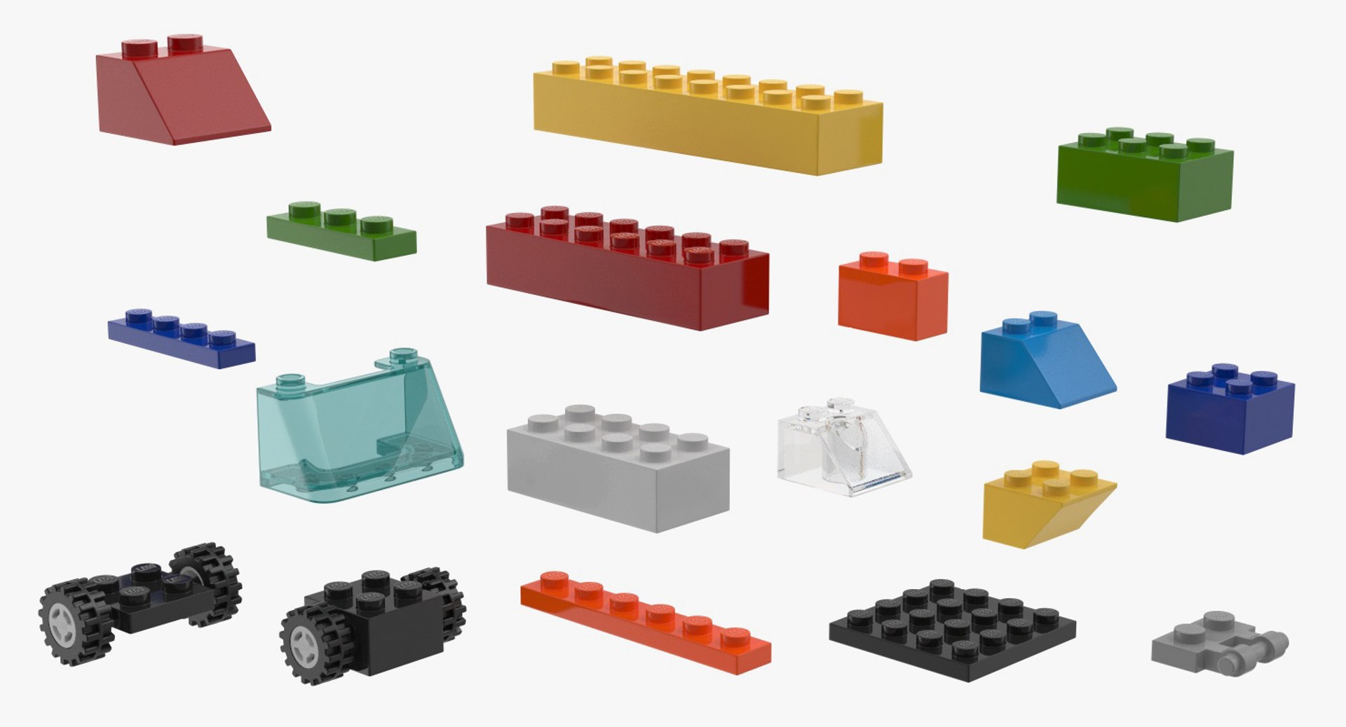 3D Model Lego Bricks Pieces - TurboSquid 1312029