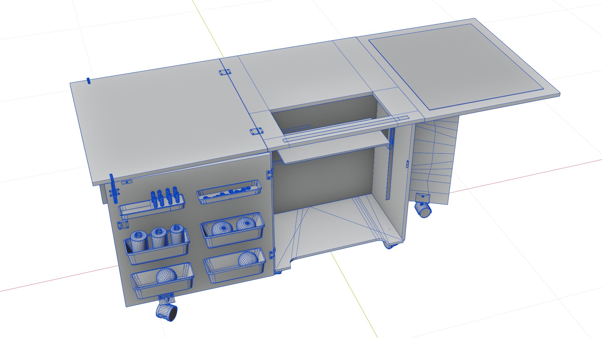 3D Sewing Table - TurboSquid 1868745