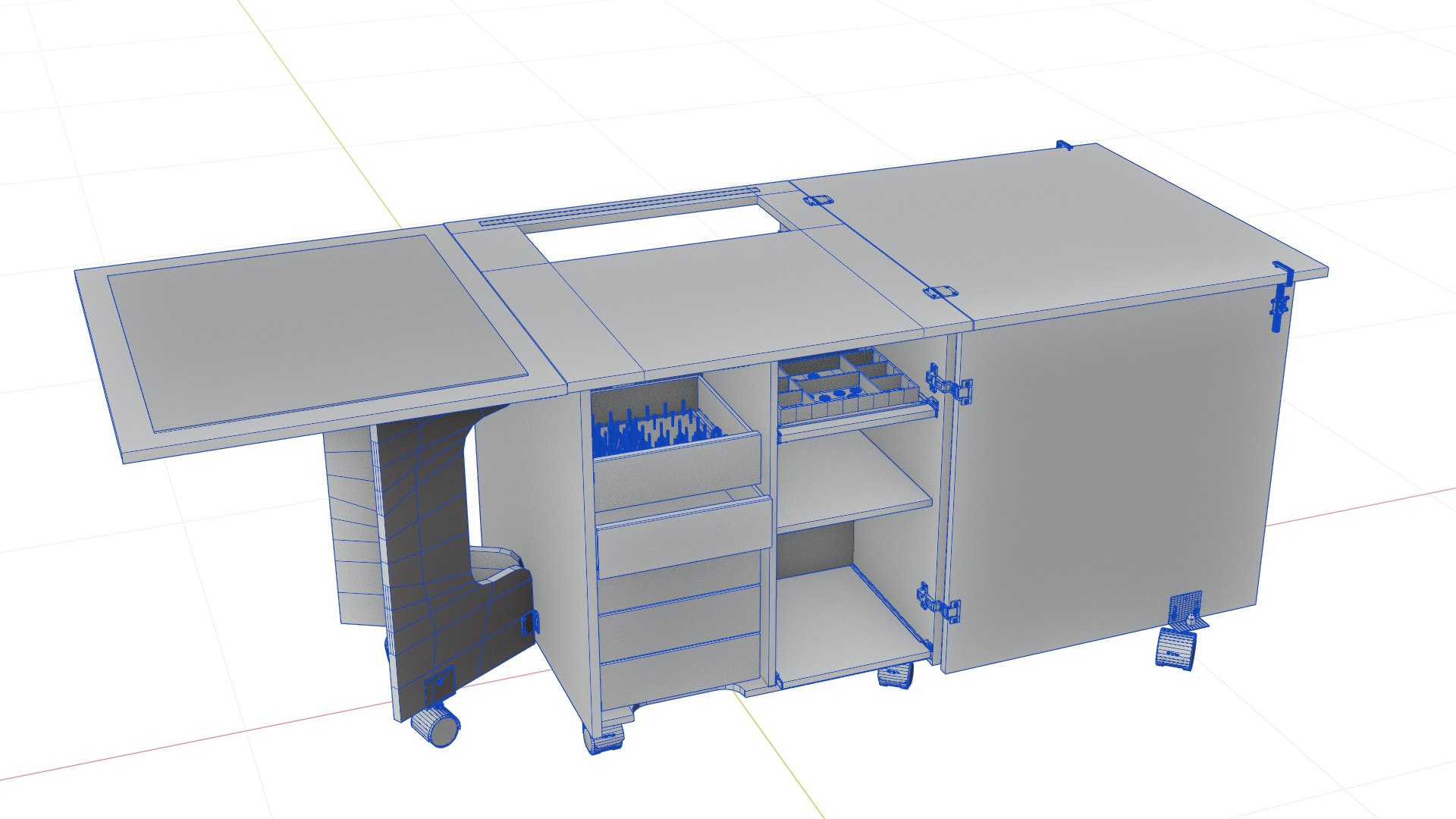 3D Sewing Table - TurboSquid 1868745