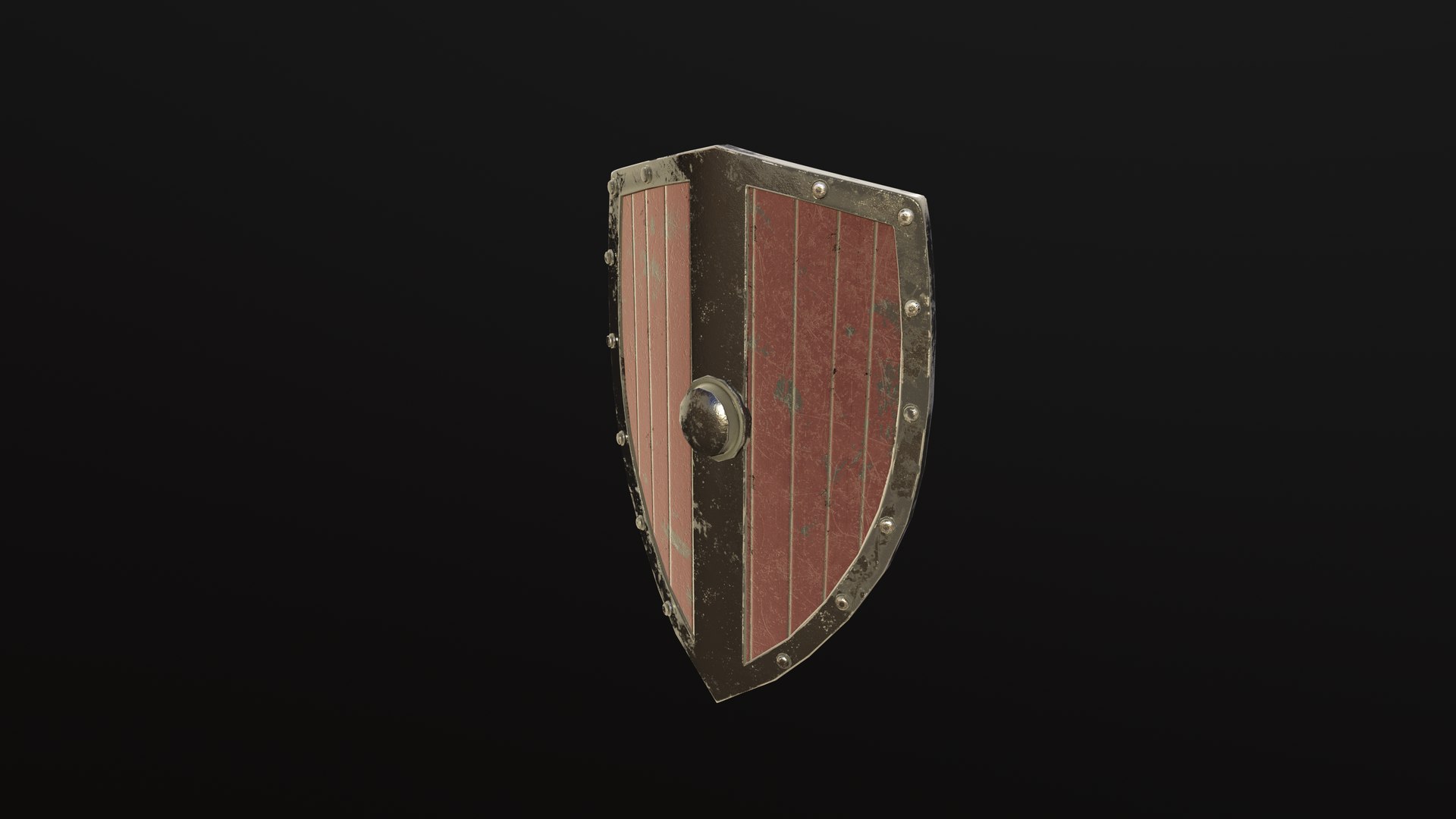 Old Wooden Shield Model - TurboSquid 2306378