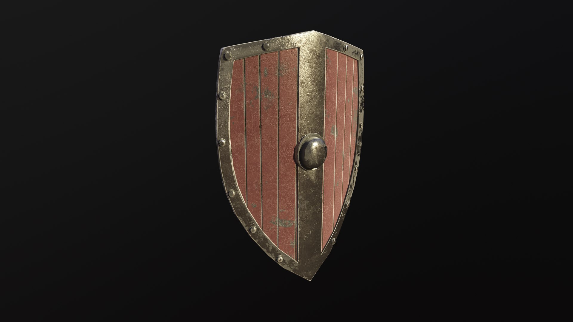 Old Wooden Shield Model - TurboSquid 2306378