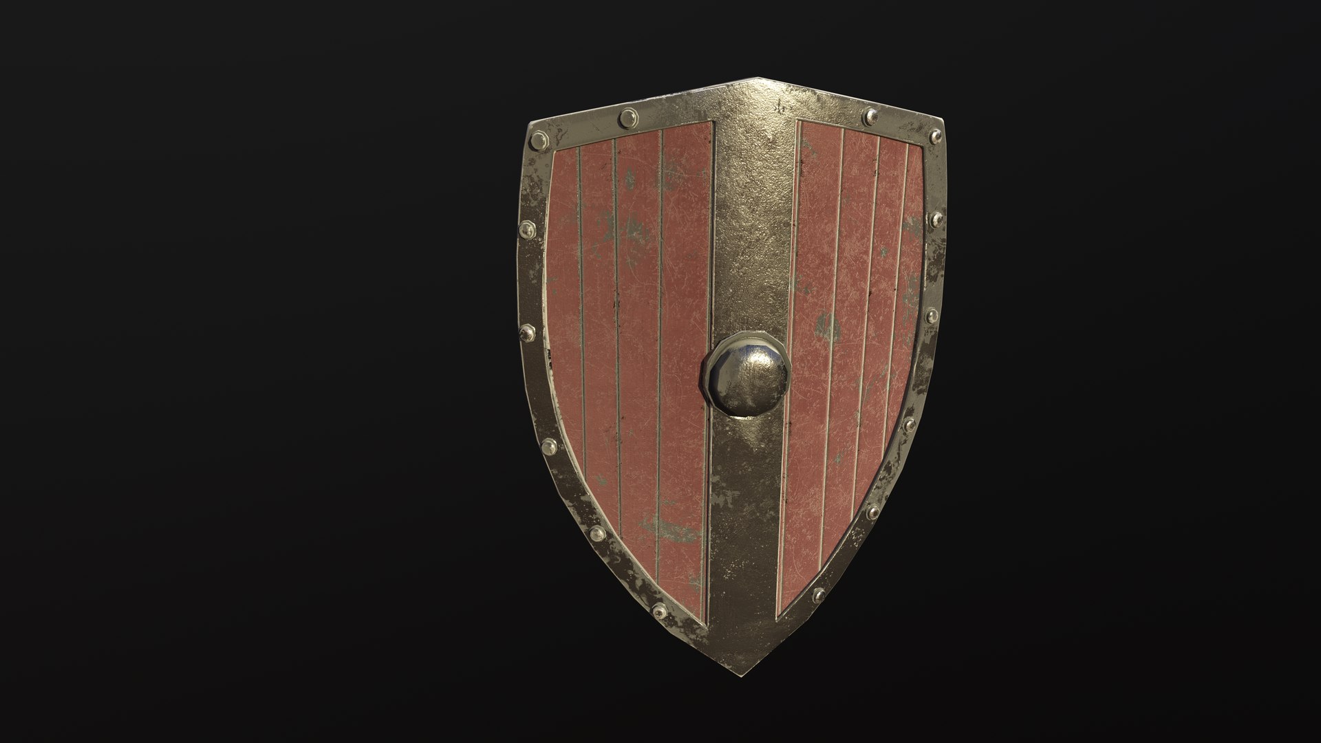 Old Wooden Shield Model - TurboSquid 2306378