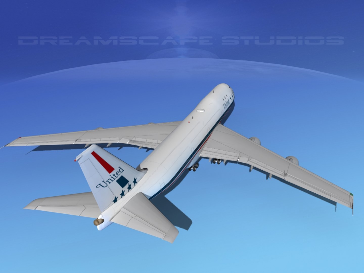 747-100 Airline Boeing 747 3d Obj