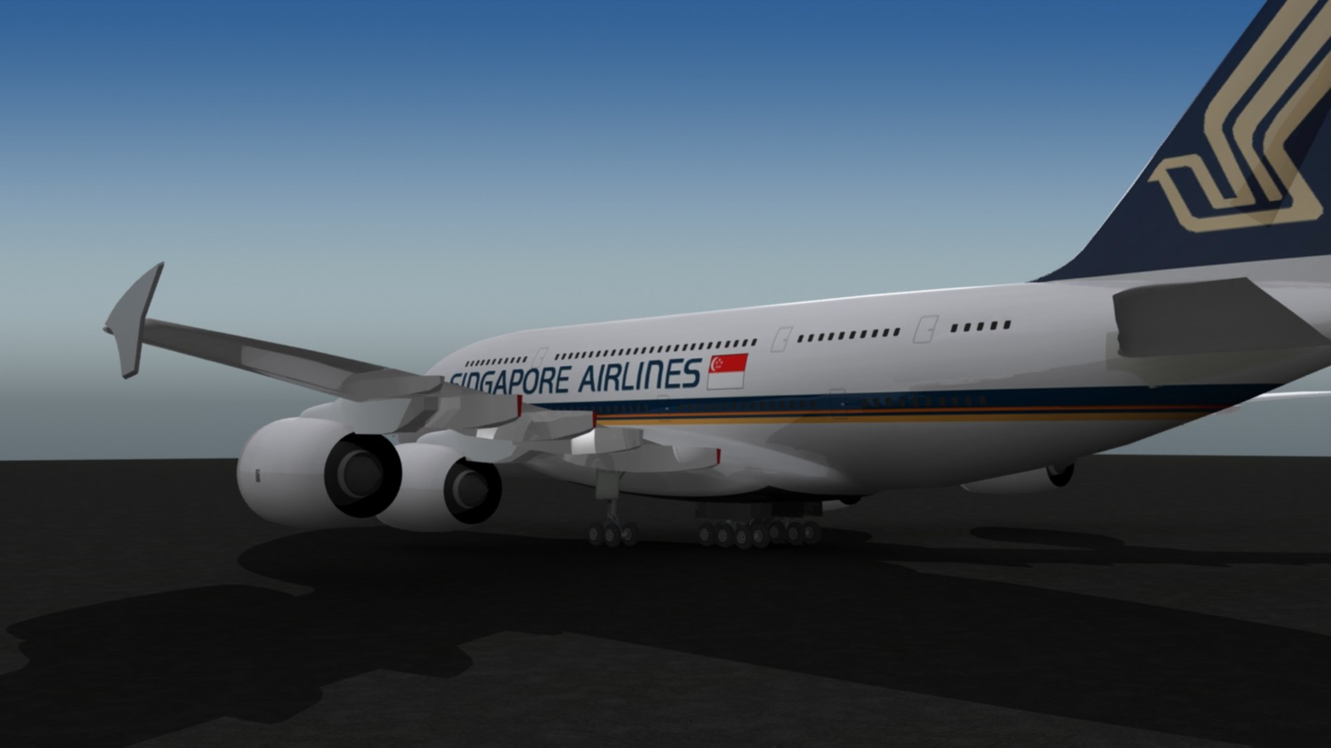 3D Singapore Airlines Airbus A380 Model - TurboSquid 2126896