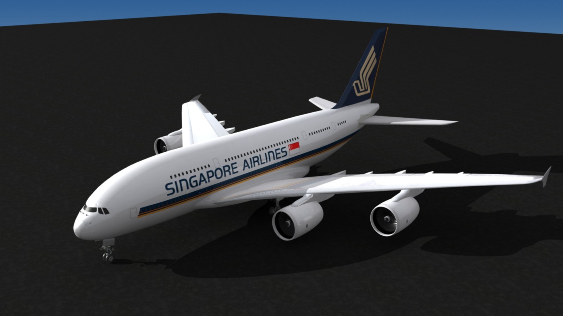3D Singapore Airlines Airbus A380 Model - TurboSquid 2126896