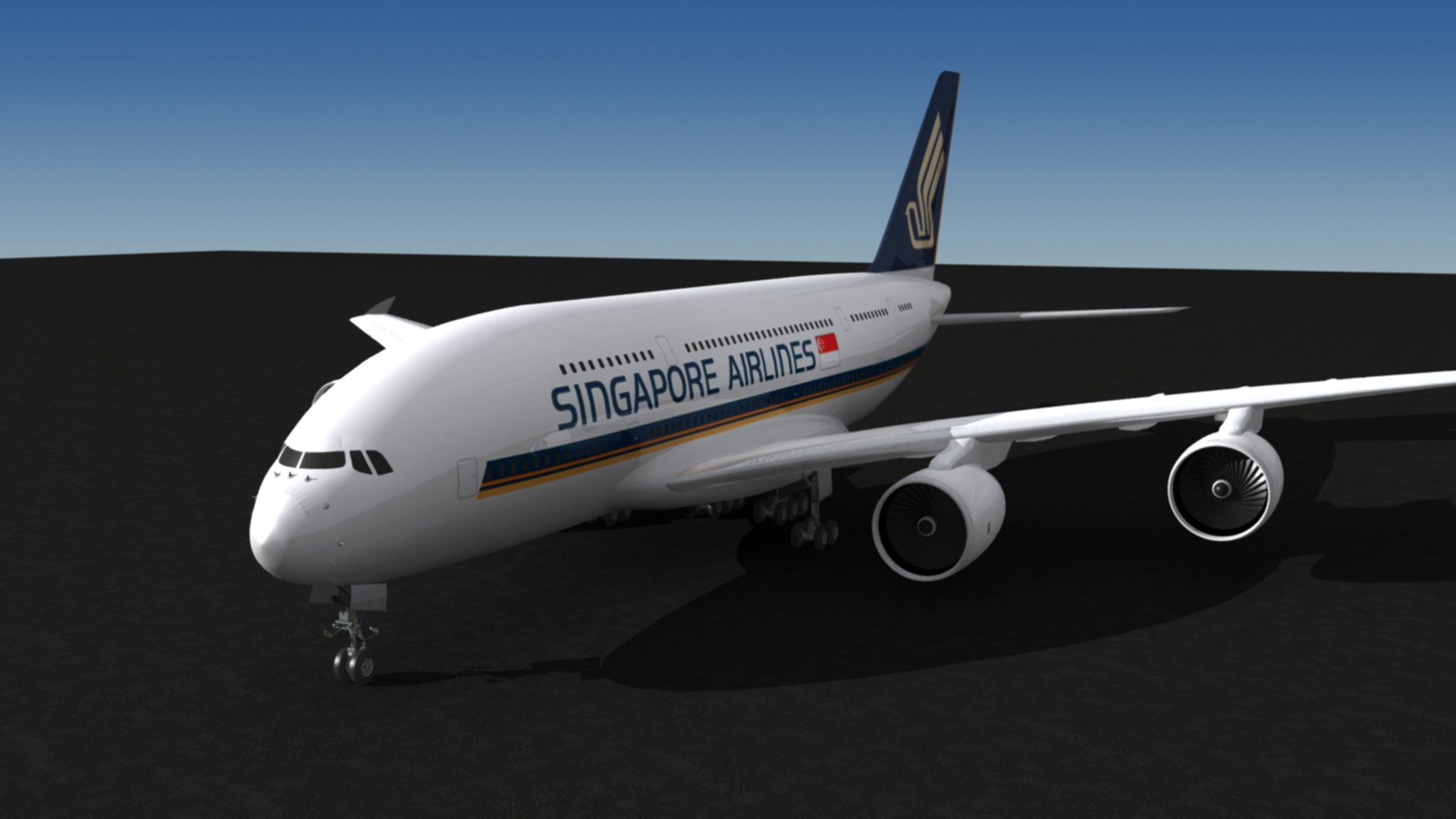 3D Singapore Airlines Airbus A380 Model - TurboSquid 2126896