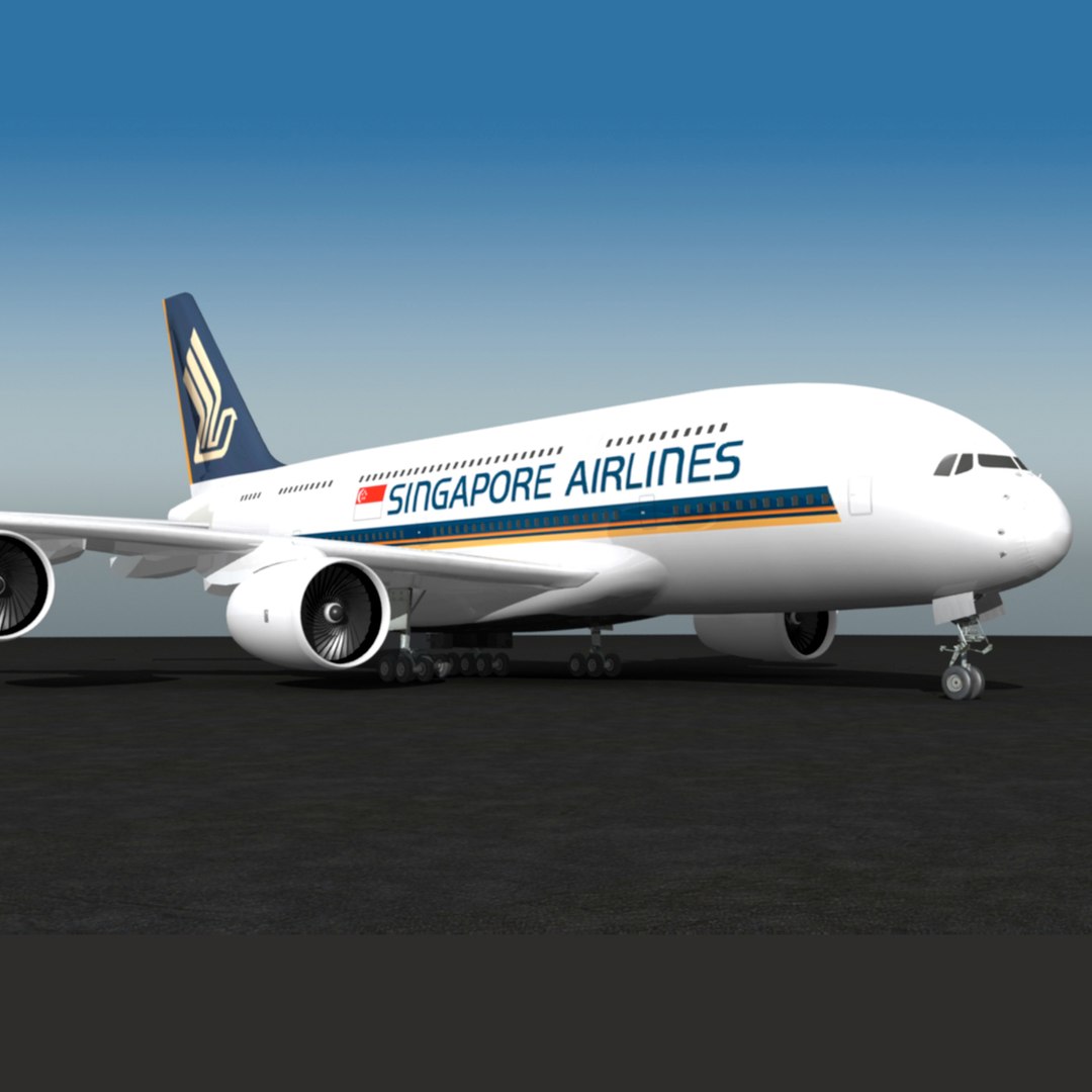 3D Singapore Airlines Airbus A380 Model - TurboSquid 2126896