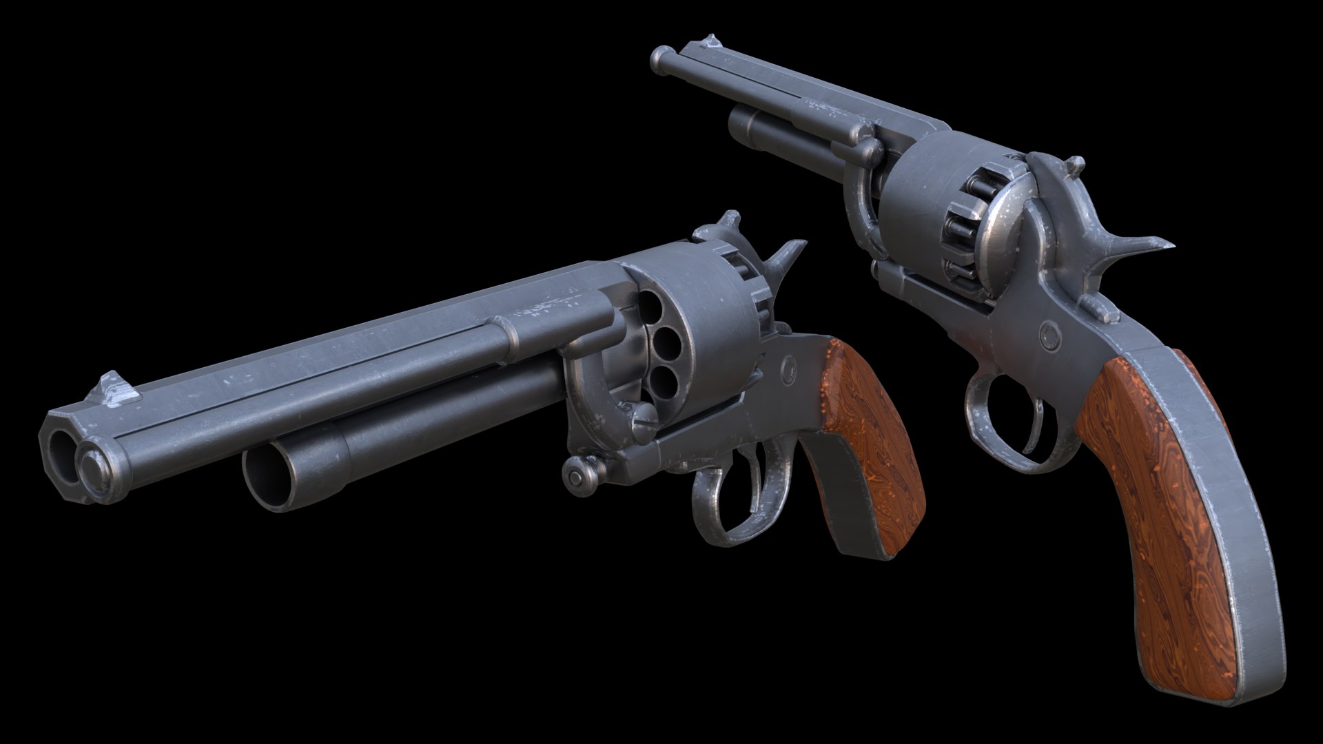 LeMat Revolver - Fully Textured High Quality 3D Model - TurboSquid 1738185
