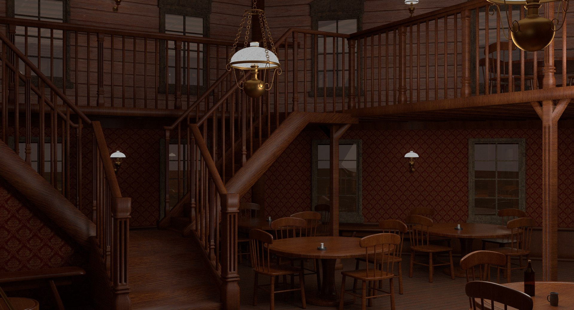 Saloon Interior 3D - TurboSquid 1394799