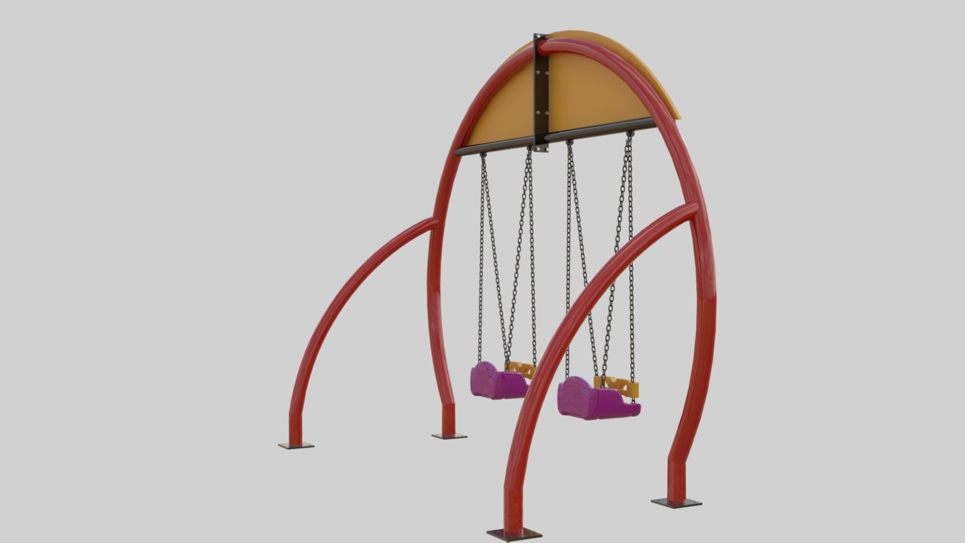 Playground Rounded Swing - 01 3D model - TurboSquid 2020612