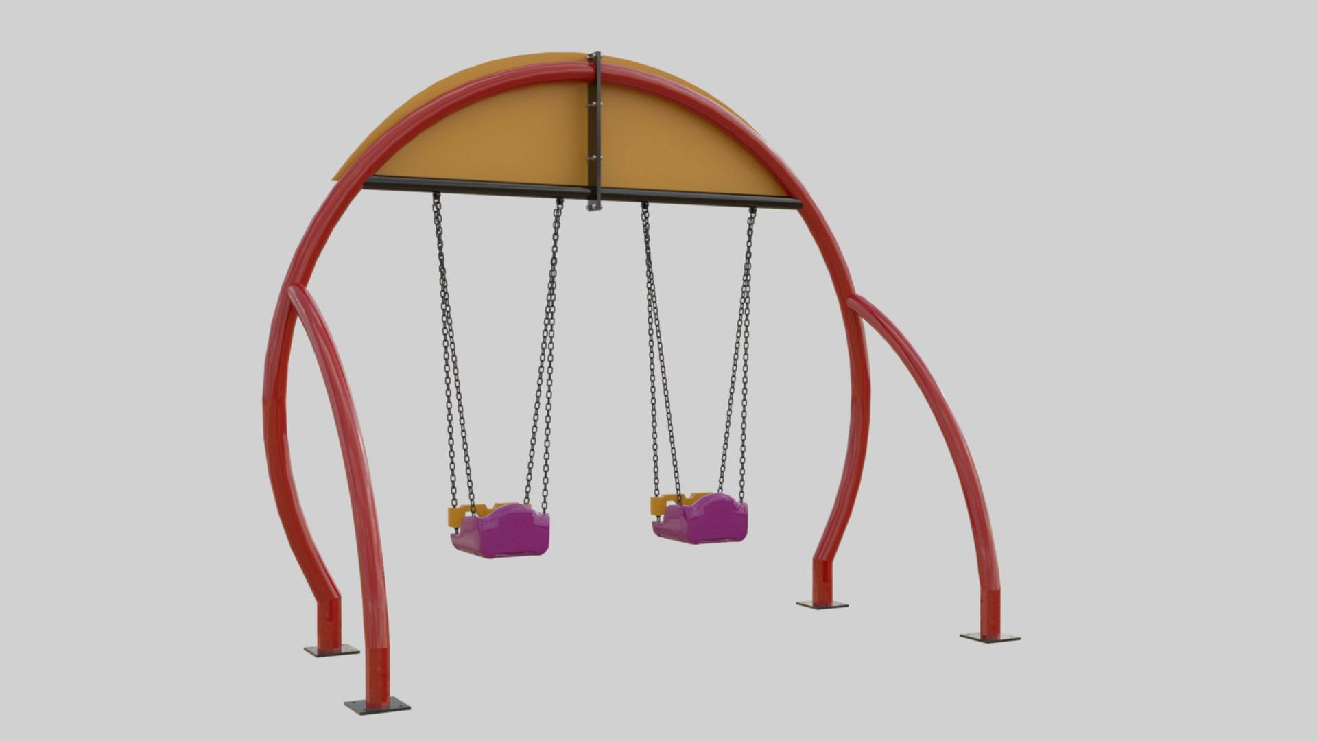 Playground Rounded Swing - 01 3D model - TurboSquid 2020612