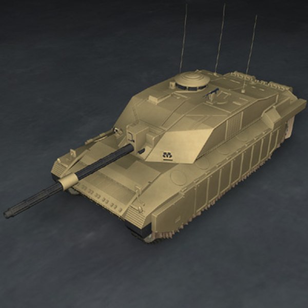 3d challenger 2 battle tank model