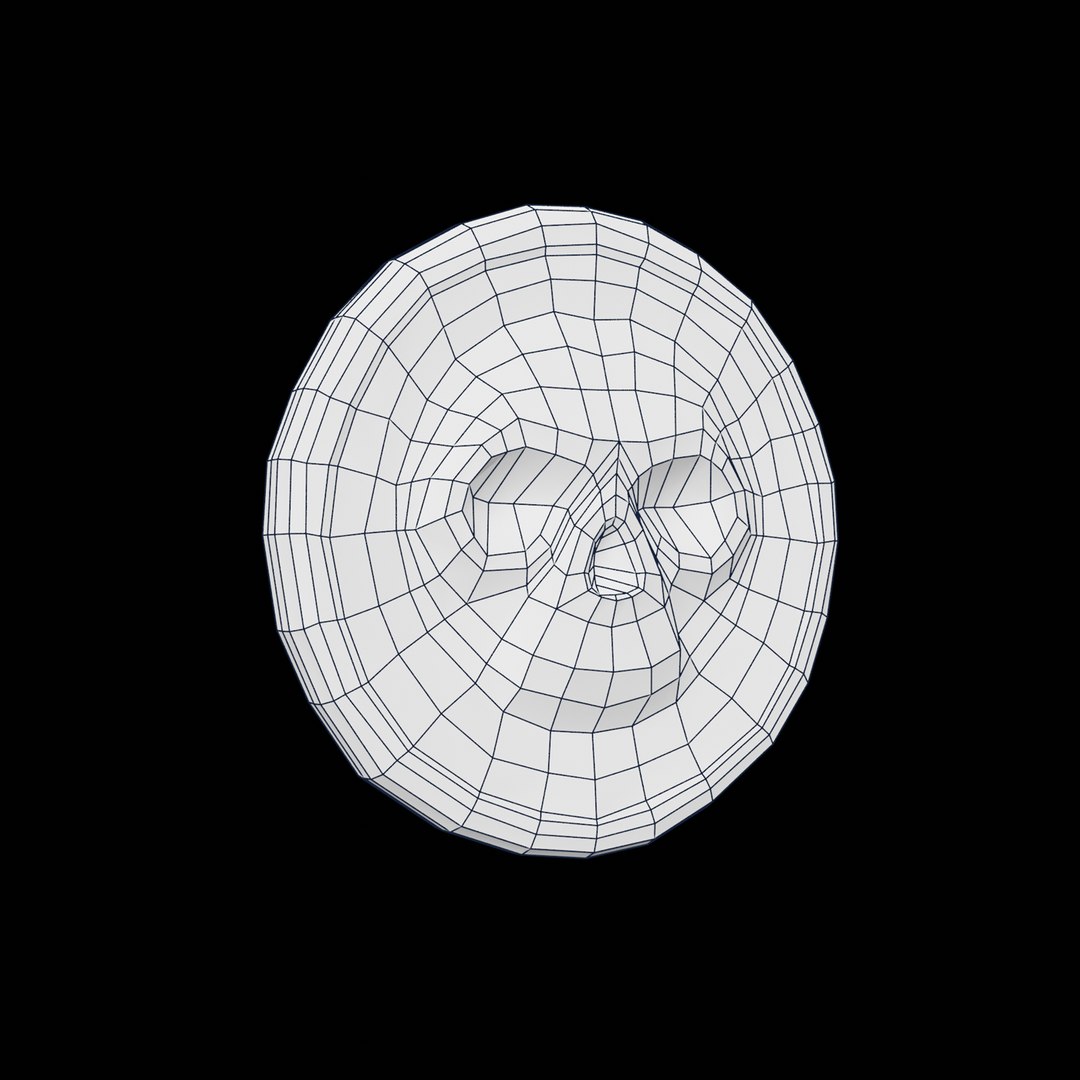 3D Golden Coin Skull Model - TurboSquid 1608002