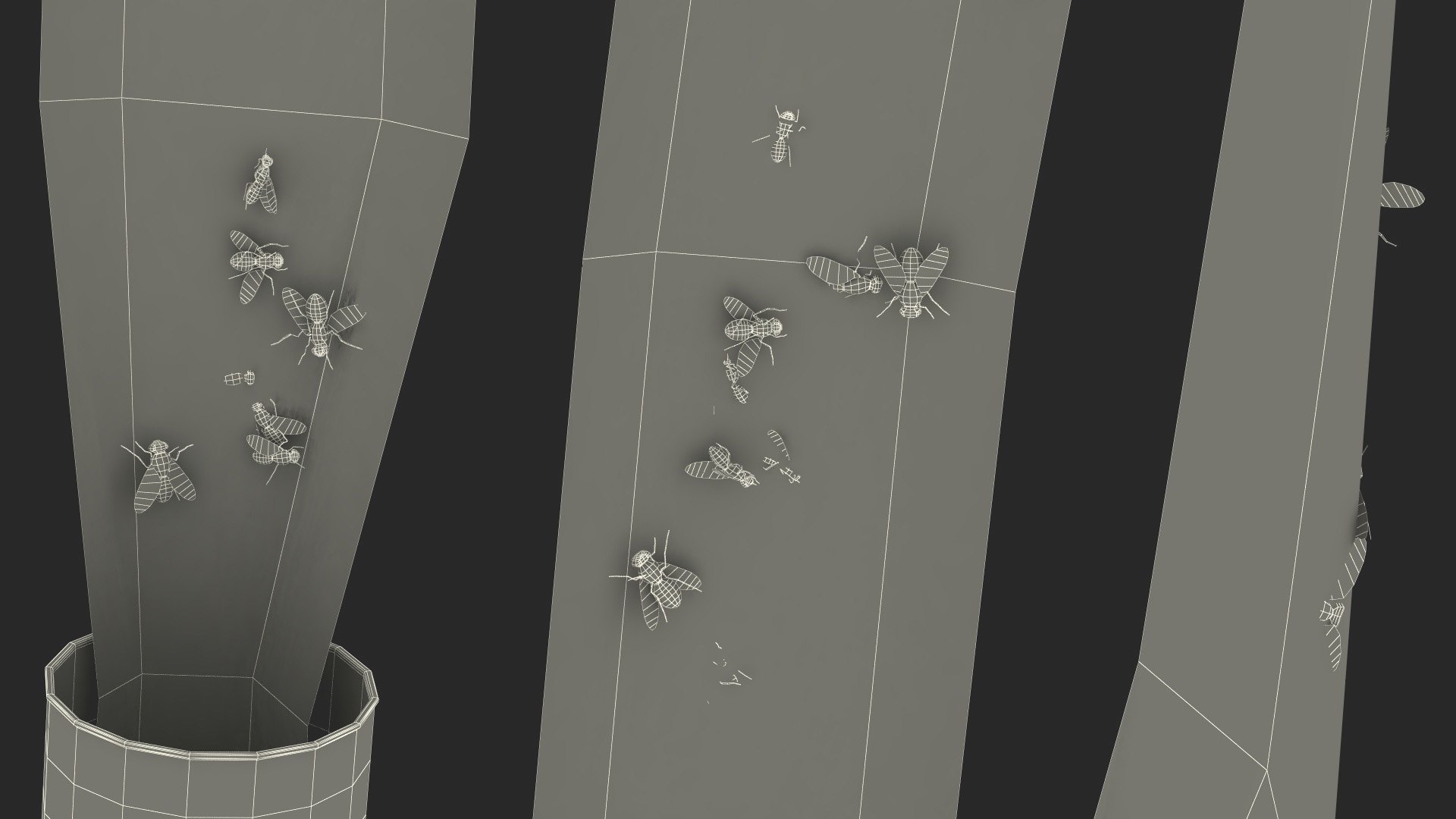 3D Fly Strips Catcher Opened With Fly - TurboSquid 2105687