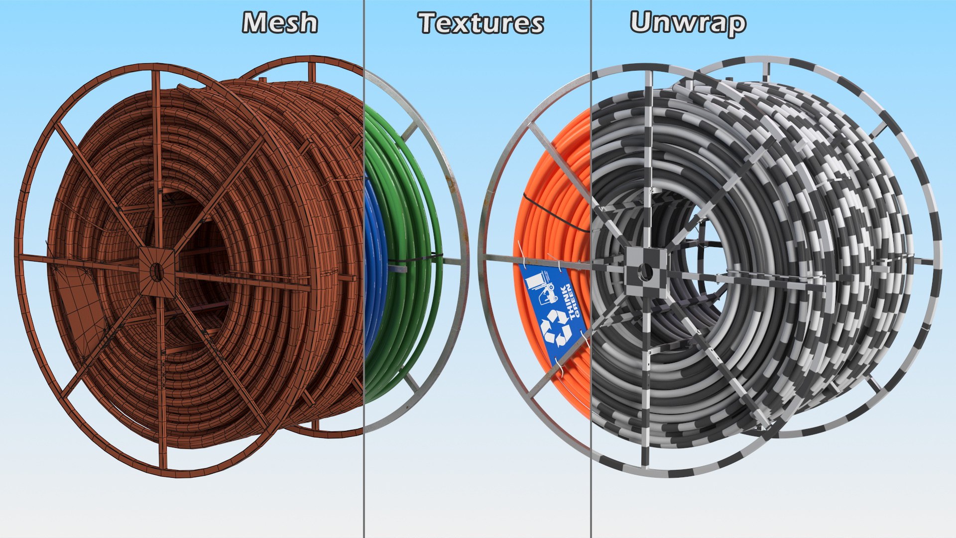 3D hdpe conduit reel model - TurboSquid 1685618