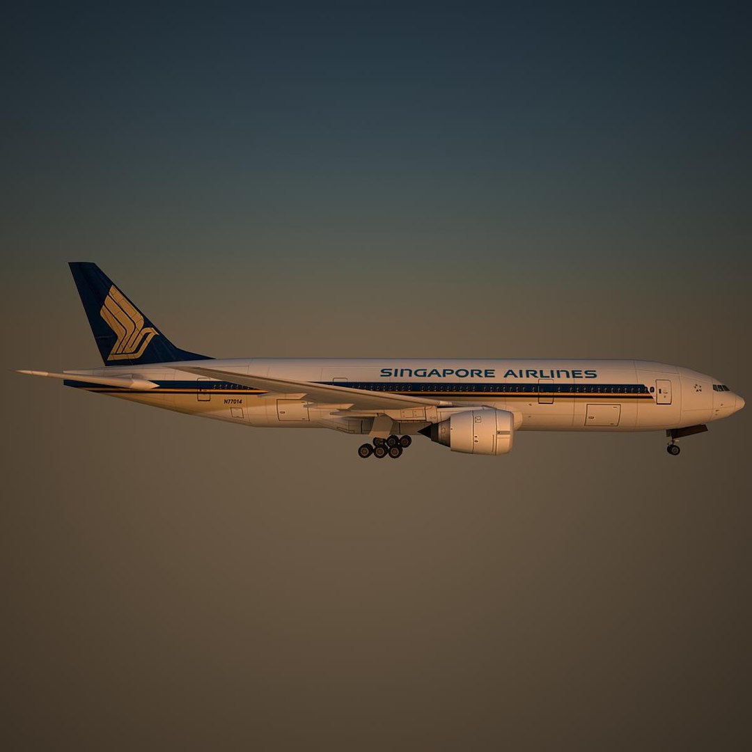 3d Boeing 777-200 Sia