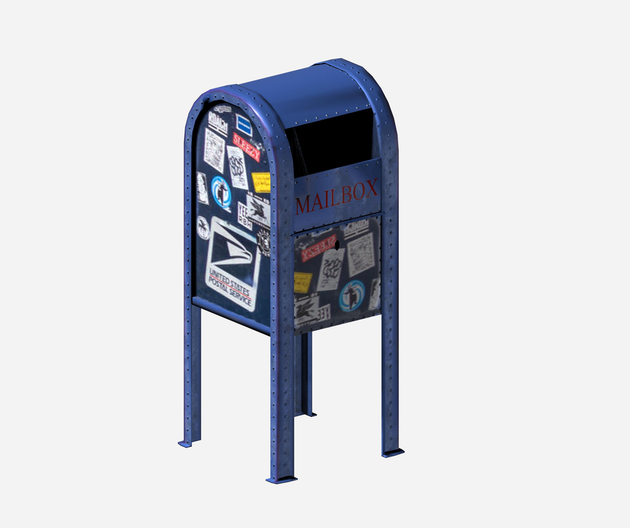 3D Outdoor street mailbox type garbage dust bin - TurboSquid 2175086