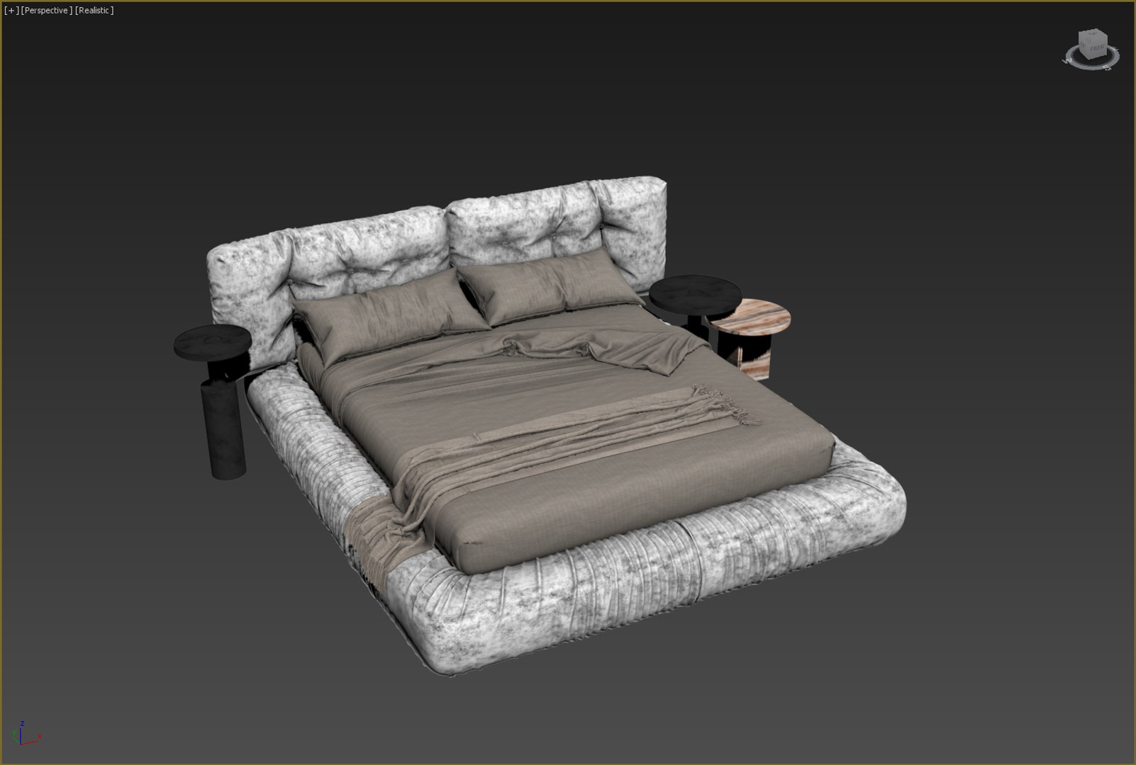 3D Model Baxter Milano Bed - TurboSquid 1809792