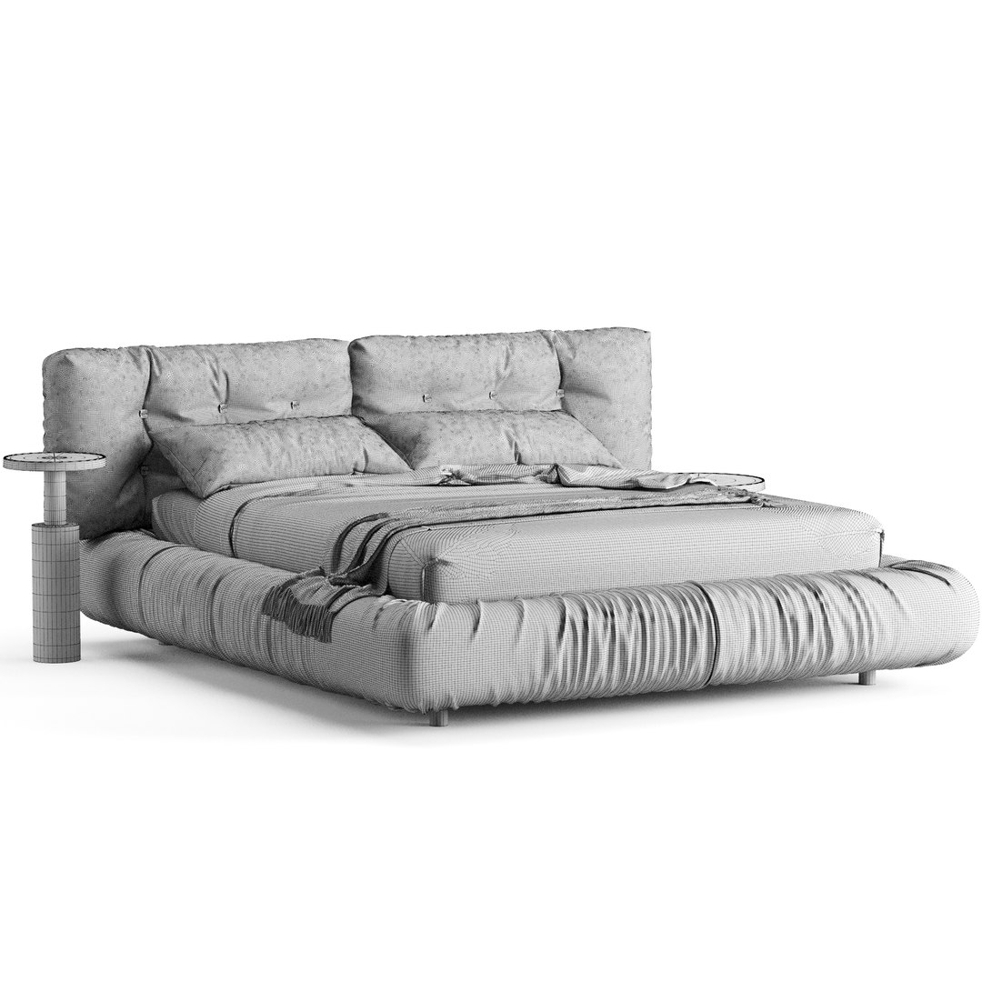3D Model Baxter Milano Bed - TurboSquid 1809792
