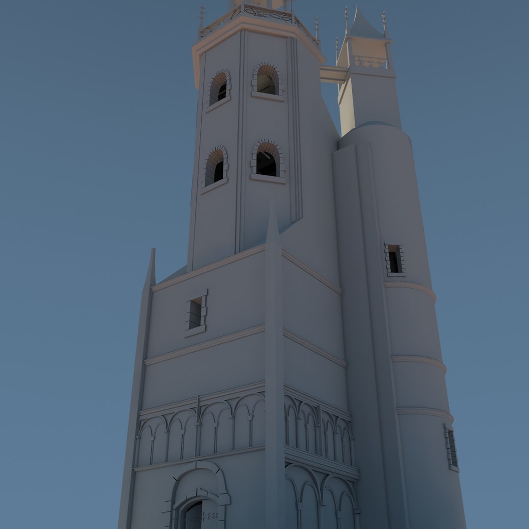 3d Medieval Belfry Model