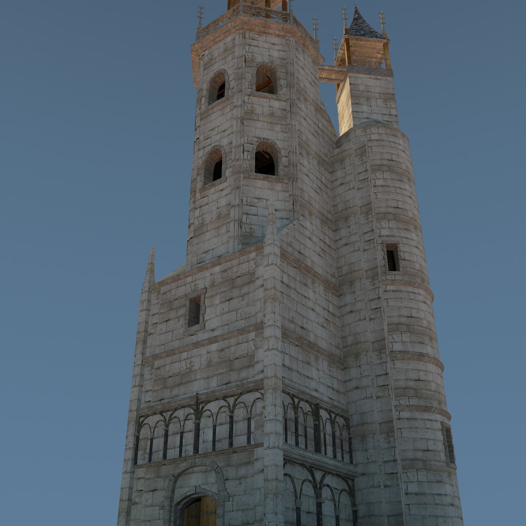 3d Medieval Belfry Model