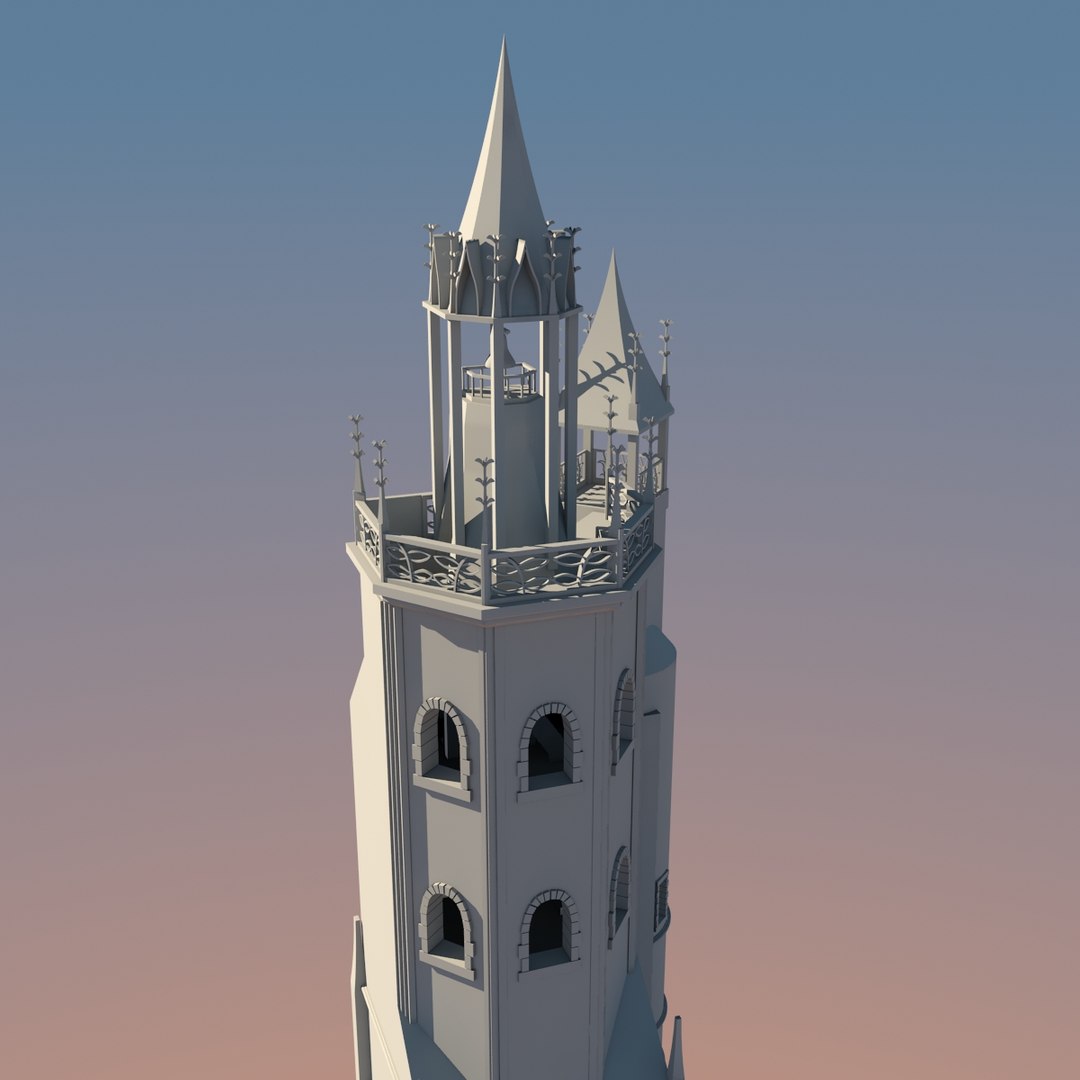3d Medieval Belfry Model