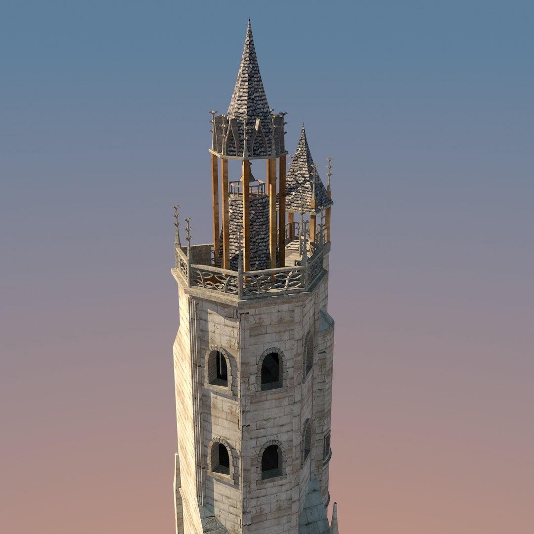 3d Medieval Belfry Model