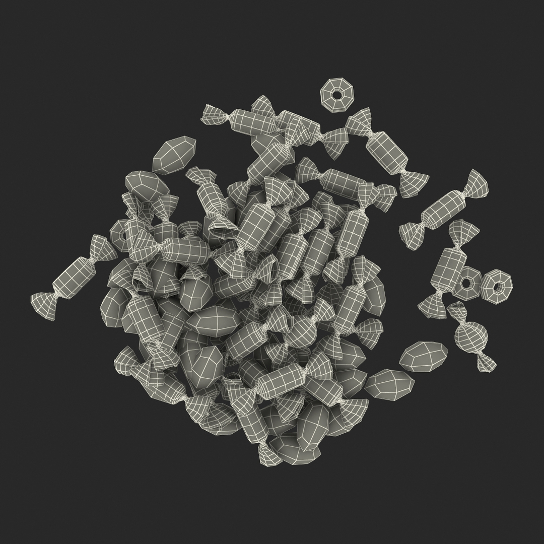 3d colorful candy pile